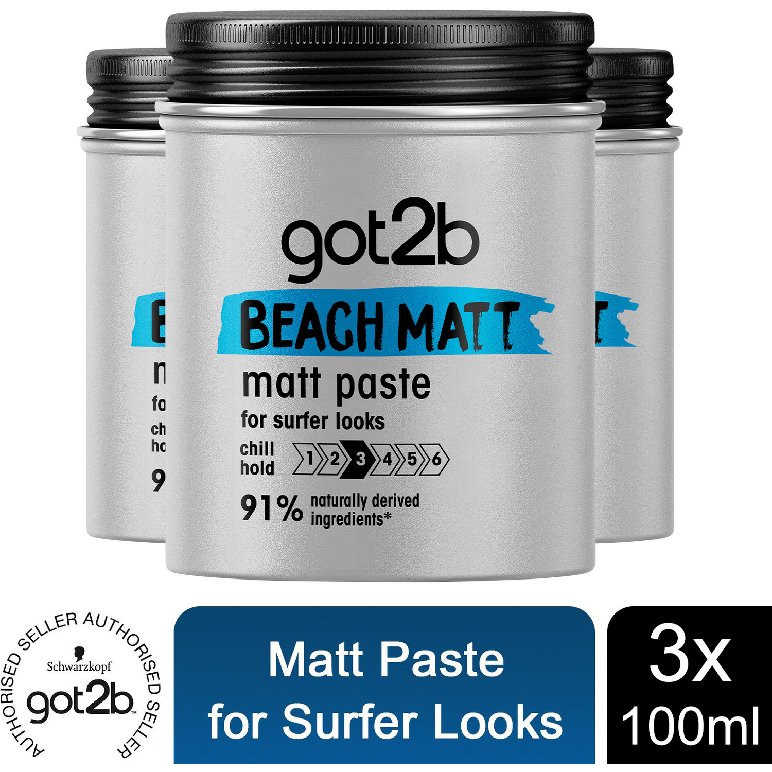 Schwarzkopf got2b Beach Matt Surfer Look Matt Paste 100ml