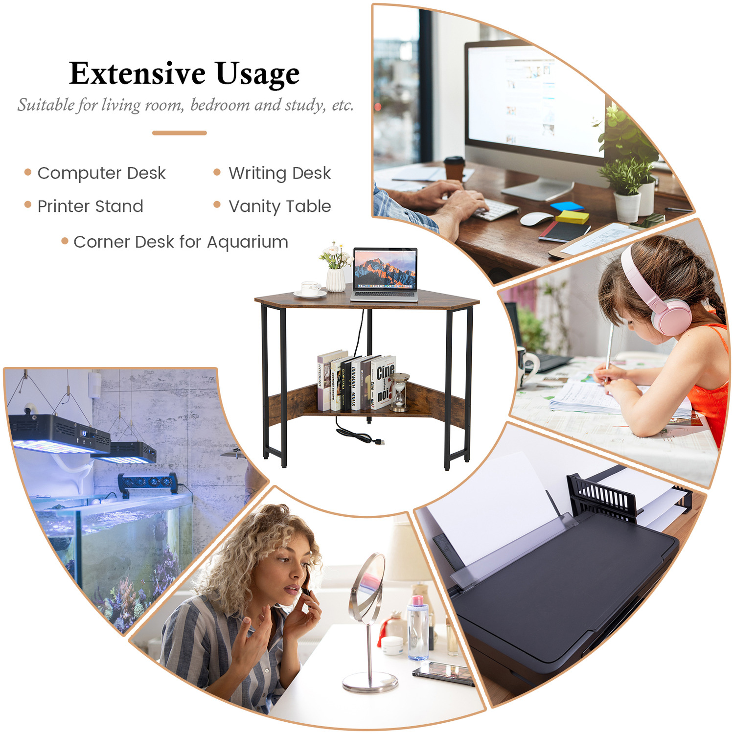 Triangle Computer Desk