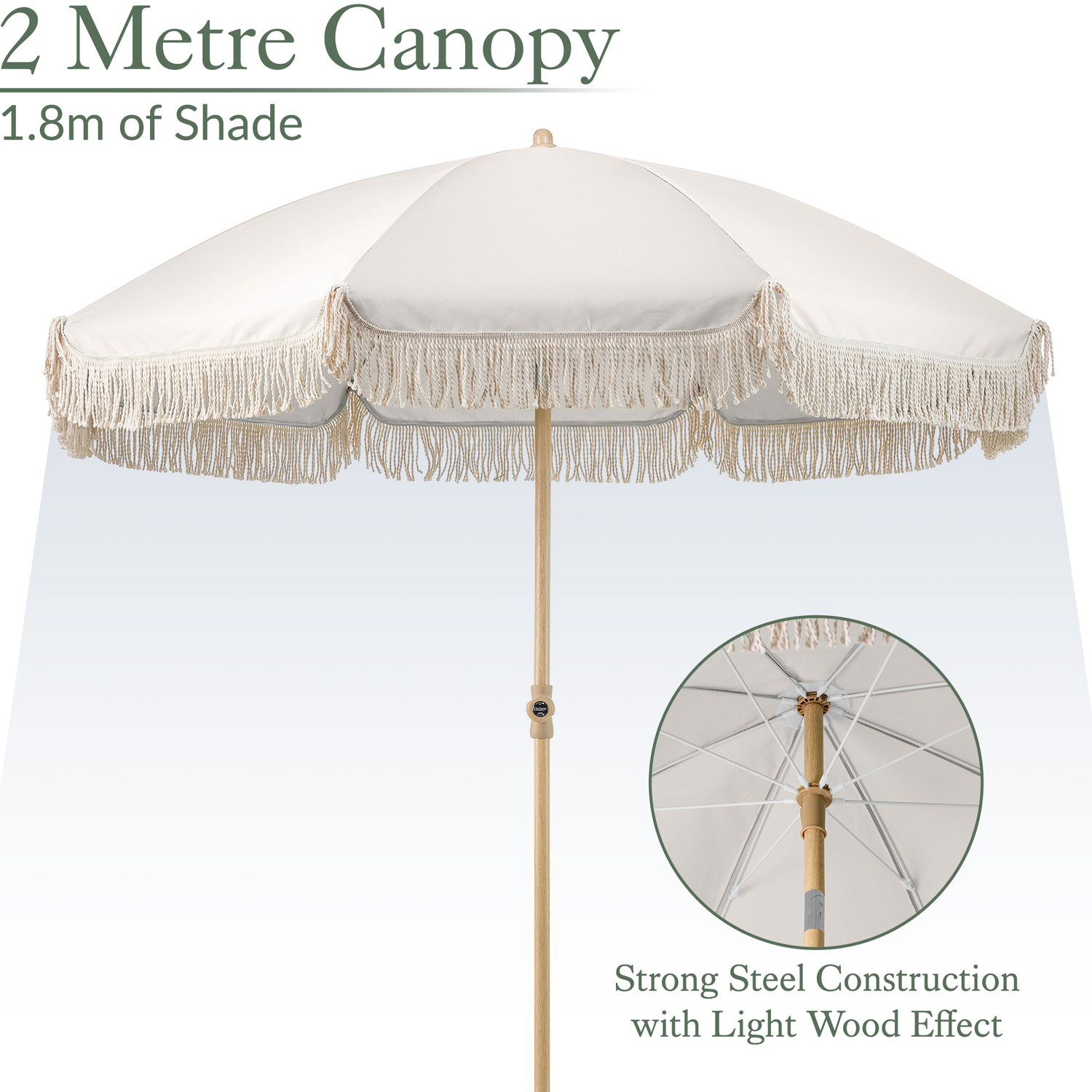 Portable Cotton Tassel Parasol