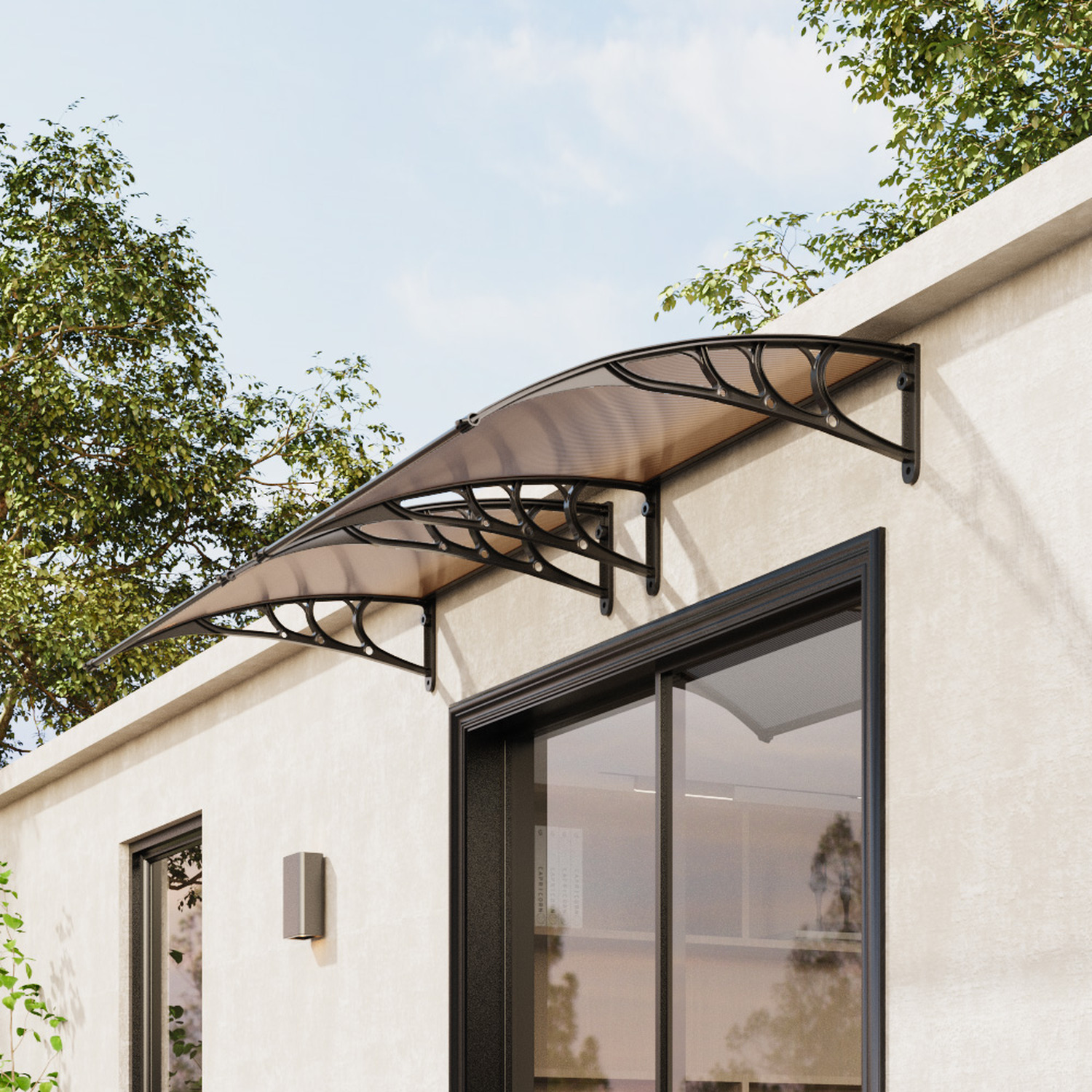Curved Overdoor Awning Rain Canopy