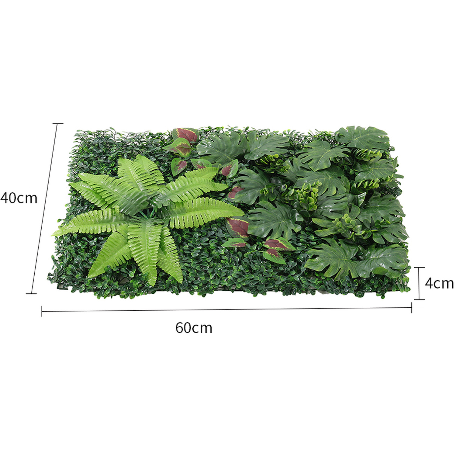HomeScape Artificial Greenery Hedge Wall Panel with Assorted Foliage