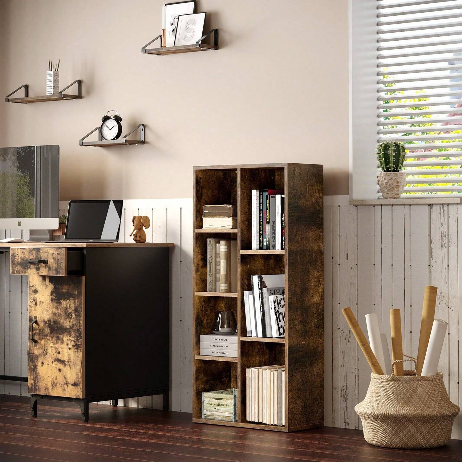 VASAGLE Storage Shelf with 7 Compartments