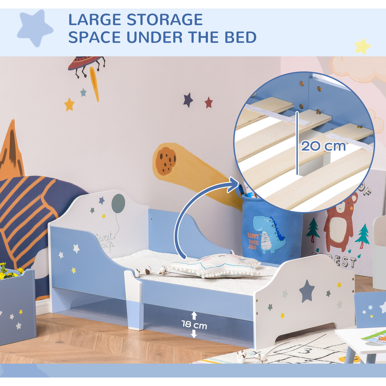 Kids Star Balloon Single Bed Frame