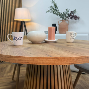 Ruston Round Extendable Table with Slats