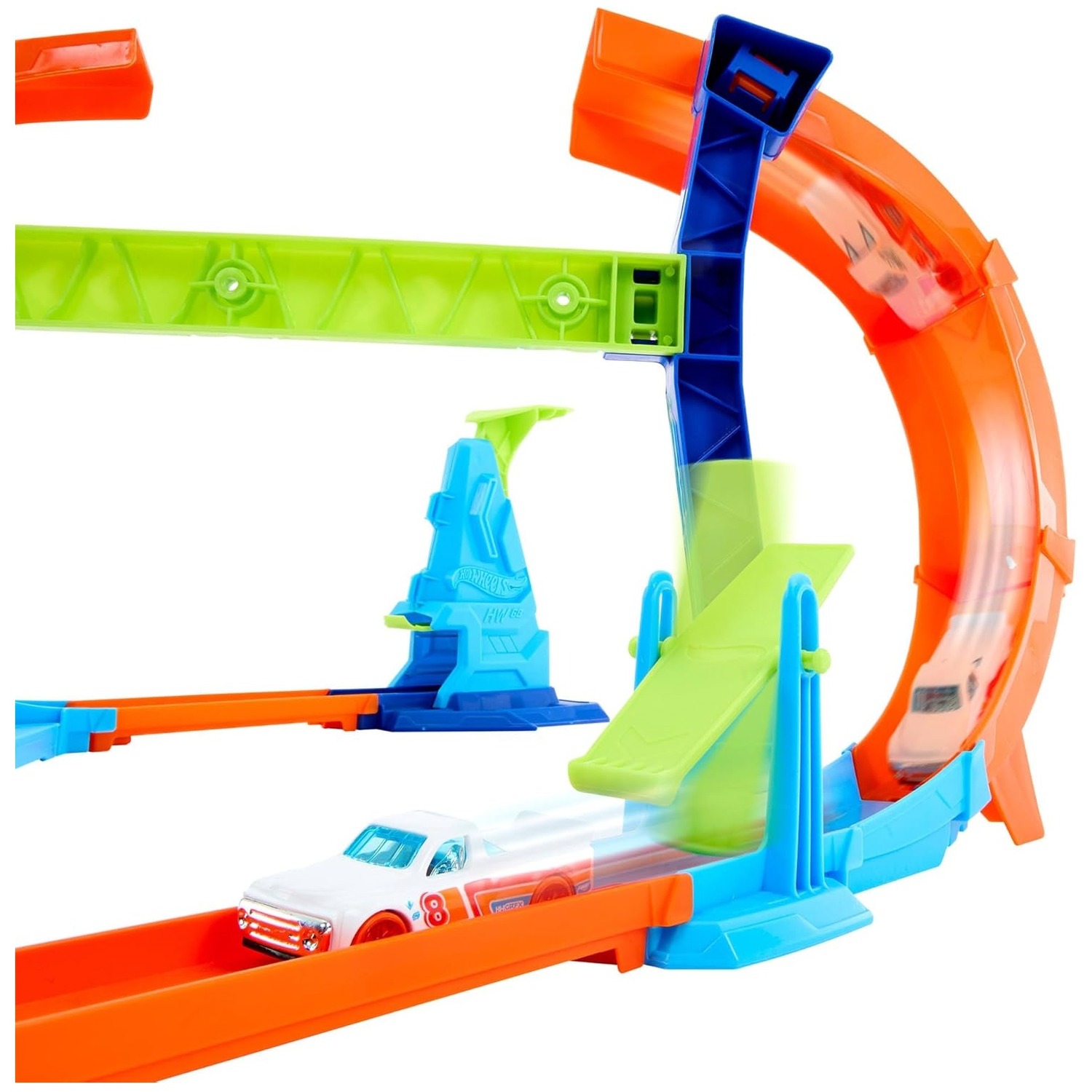 Hot Wheels Flip and Jump Corkscrew Loop Track Set