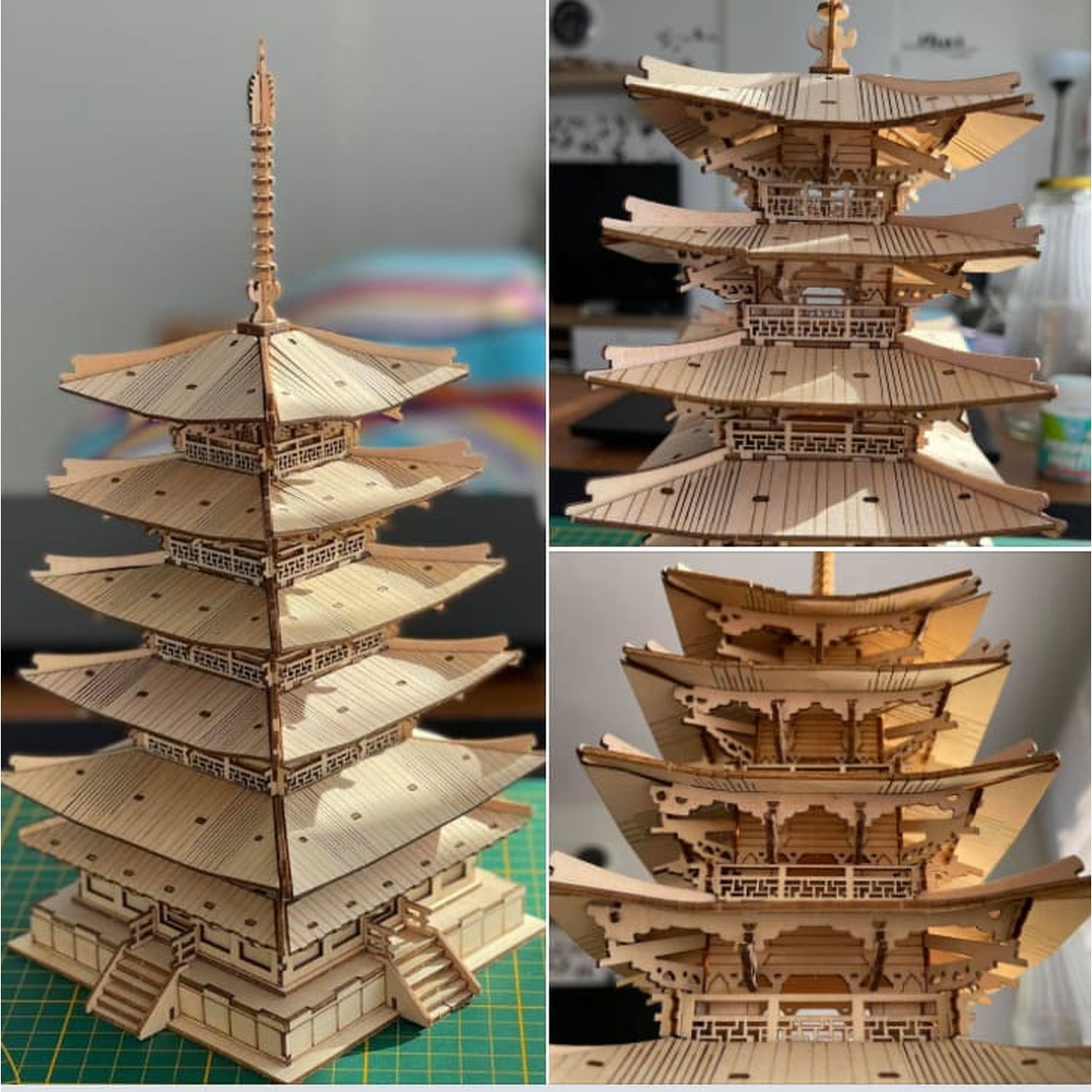 Five-storied Pagoda Wooden Puzzle Craft Kit