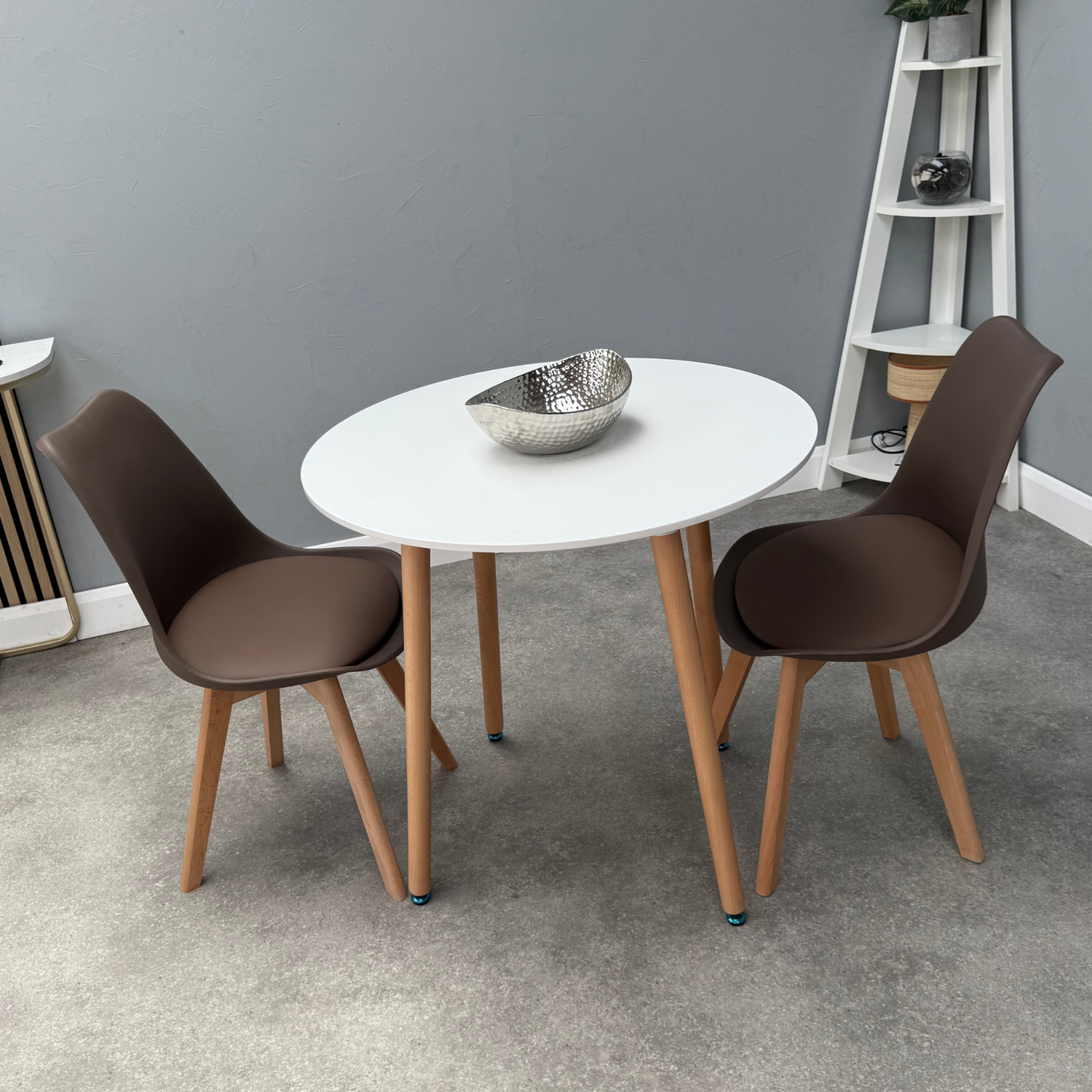 Round Lorenzo Dining Set with a Table and Chairs Set of 2