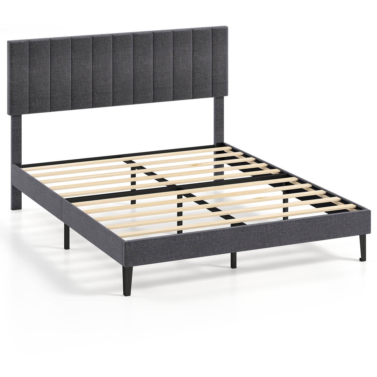 Platform Bed with Adjustable Headboard
