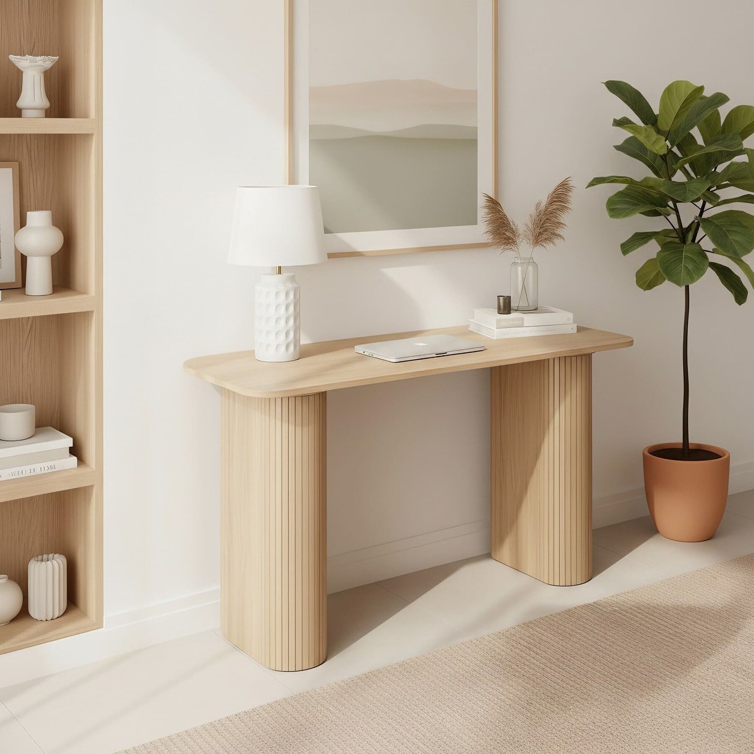 Monroe Oak Effect Modern Style Home Office Writing Desk