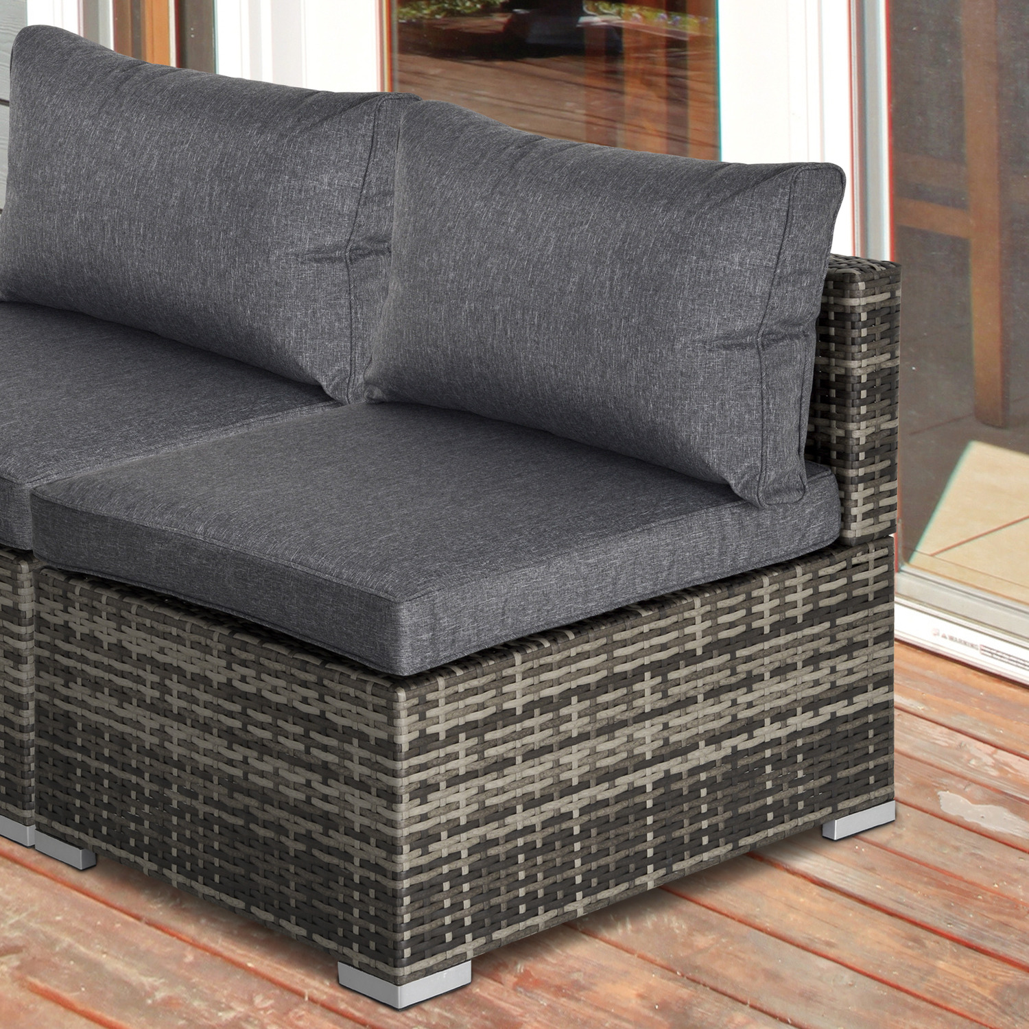 Outdoor Rattan Single Middle Sofa