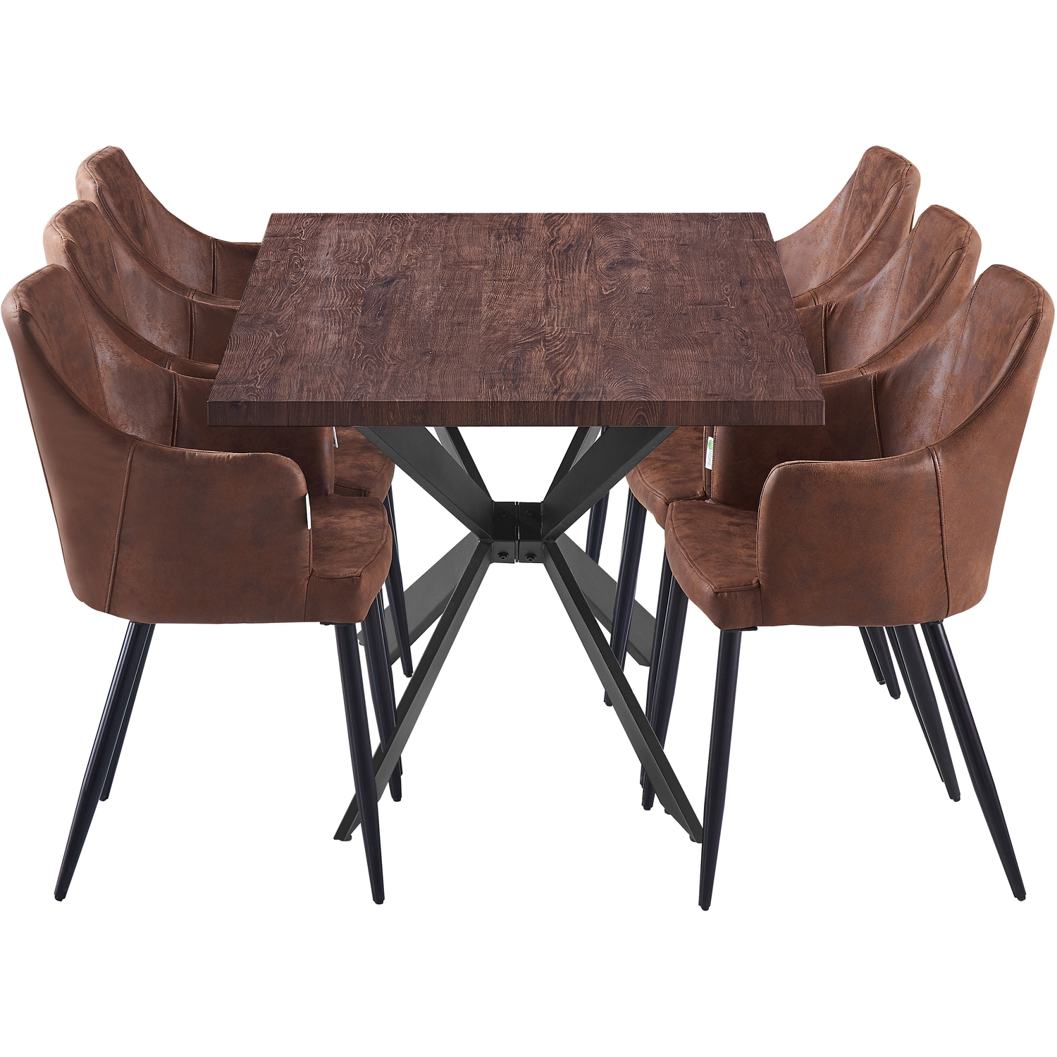 Zarah Duke Dining Set with a Table and 6 Chairs