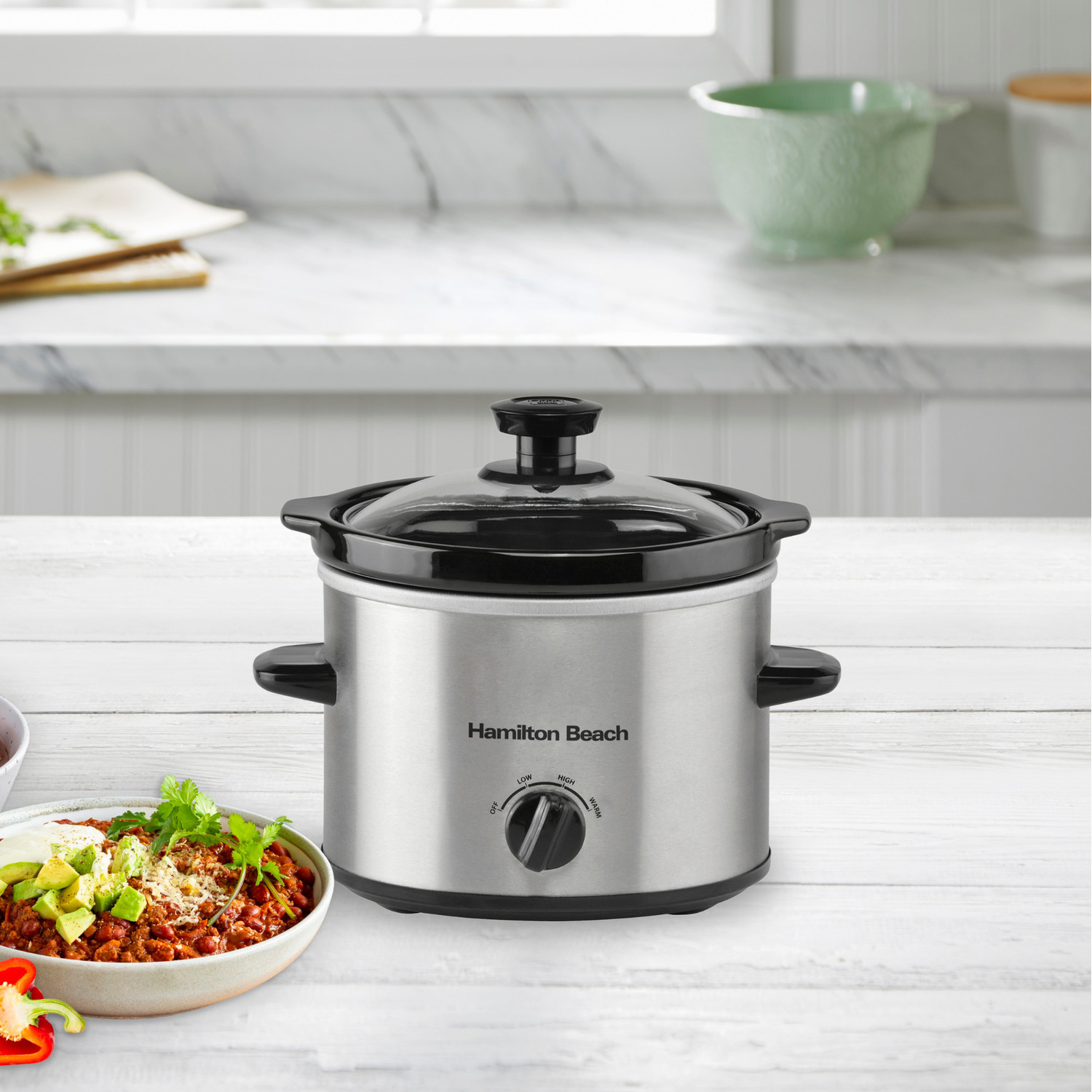 Hamilton Beach 1.8L Silver Slow Cooker