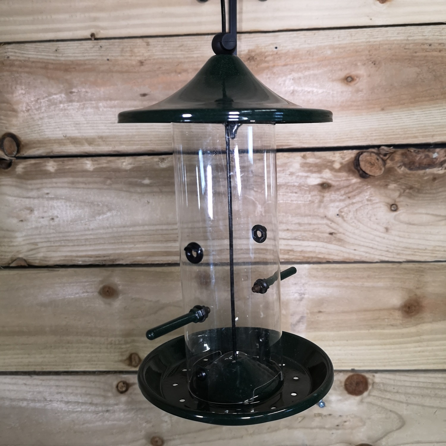 Stylish 2 Port Garden Wild Bird Hanging Metal Nyjer Seed Feeder