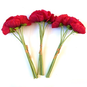 Artificial Poppy Flower Bundles
