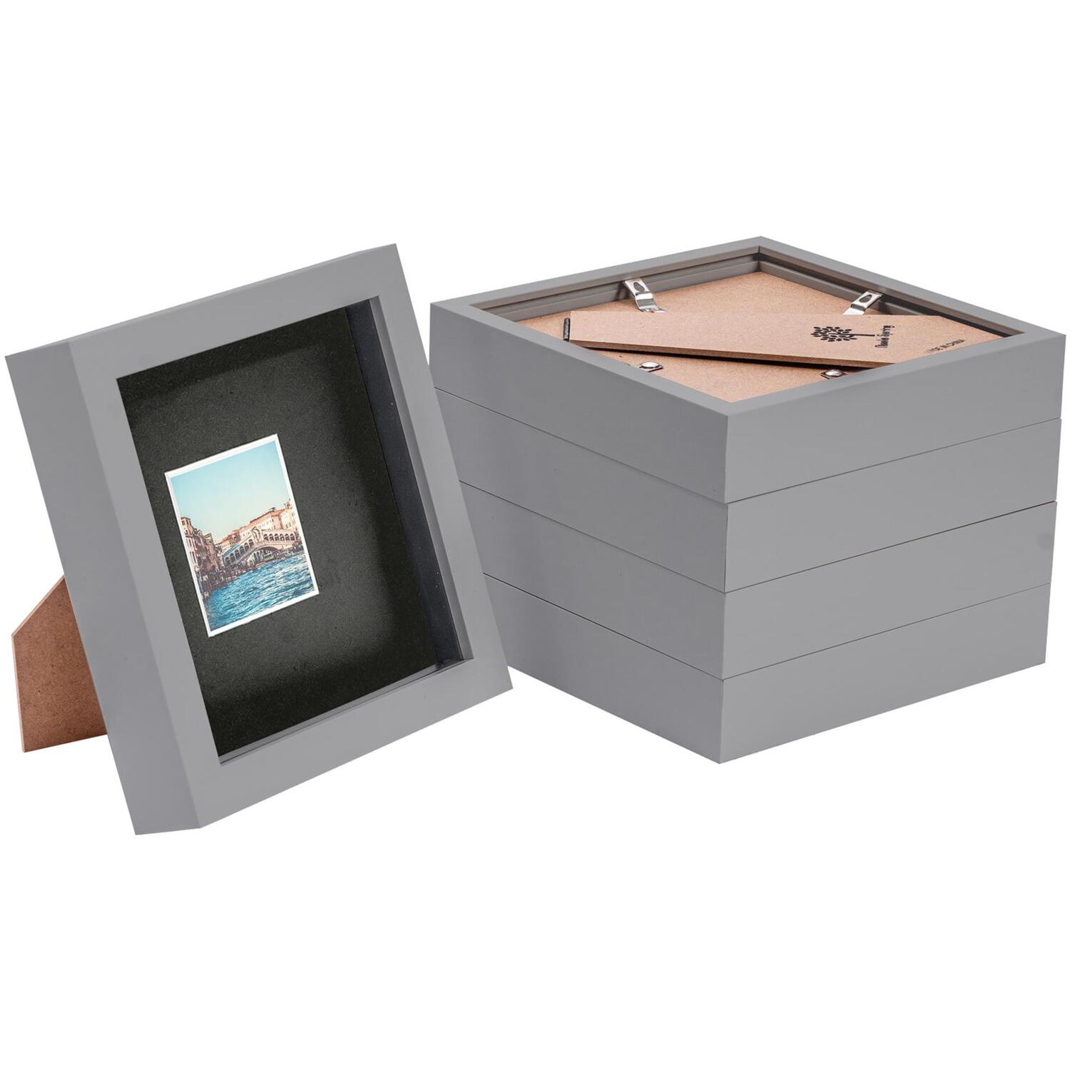 3D Box Photo Frame with 2" x 2" Mount - 6" x 6" - Pack of 5