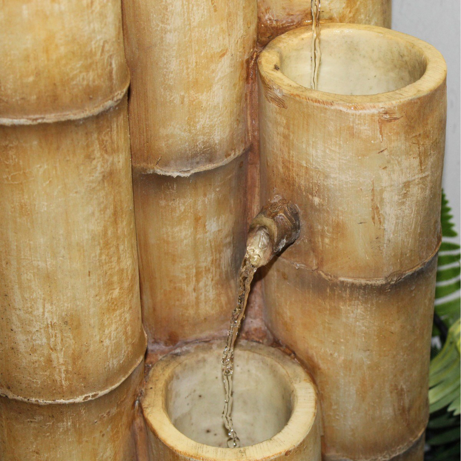 7 Large Cascading Bamboo Poles Design Water Feature