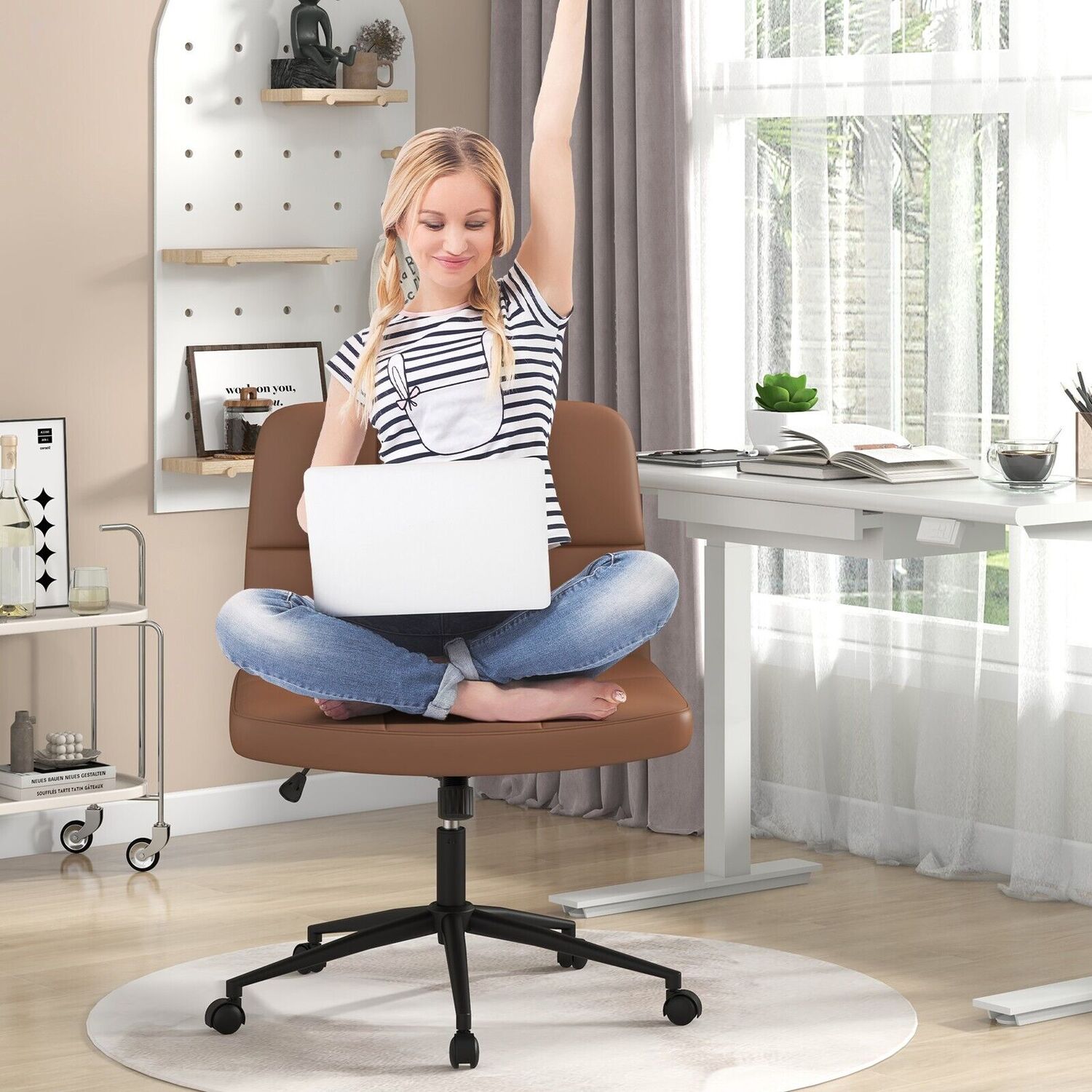 Criss Cross Chair Upholstered Office Chair
