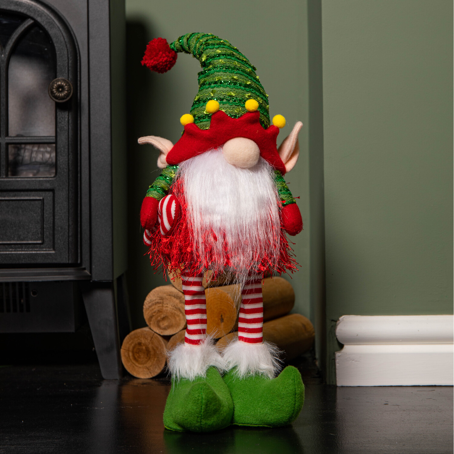 Battery Operated Light up Christmas Elf Gonk with LEDs