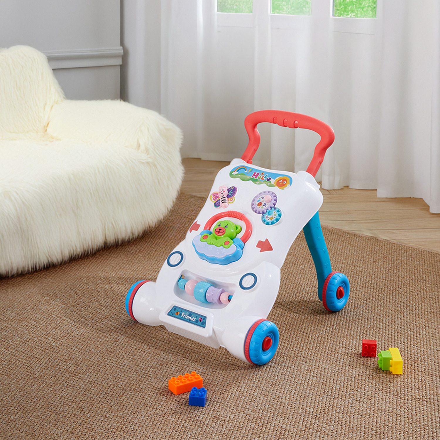 Baby Walker Learning Stroller Toy with Light and Music