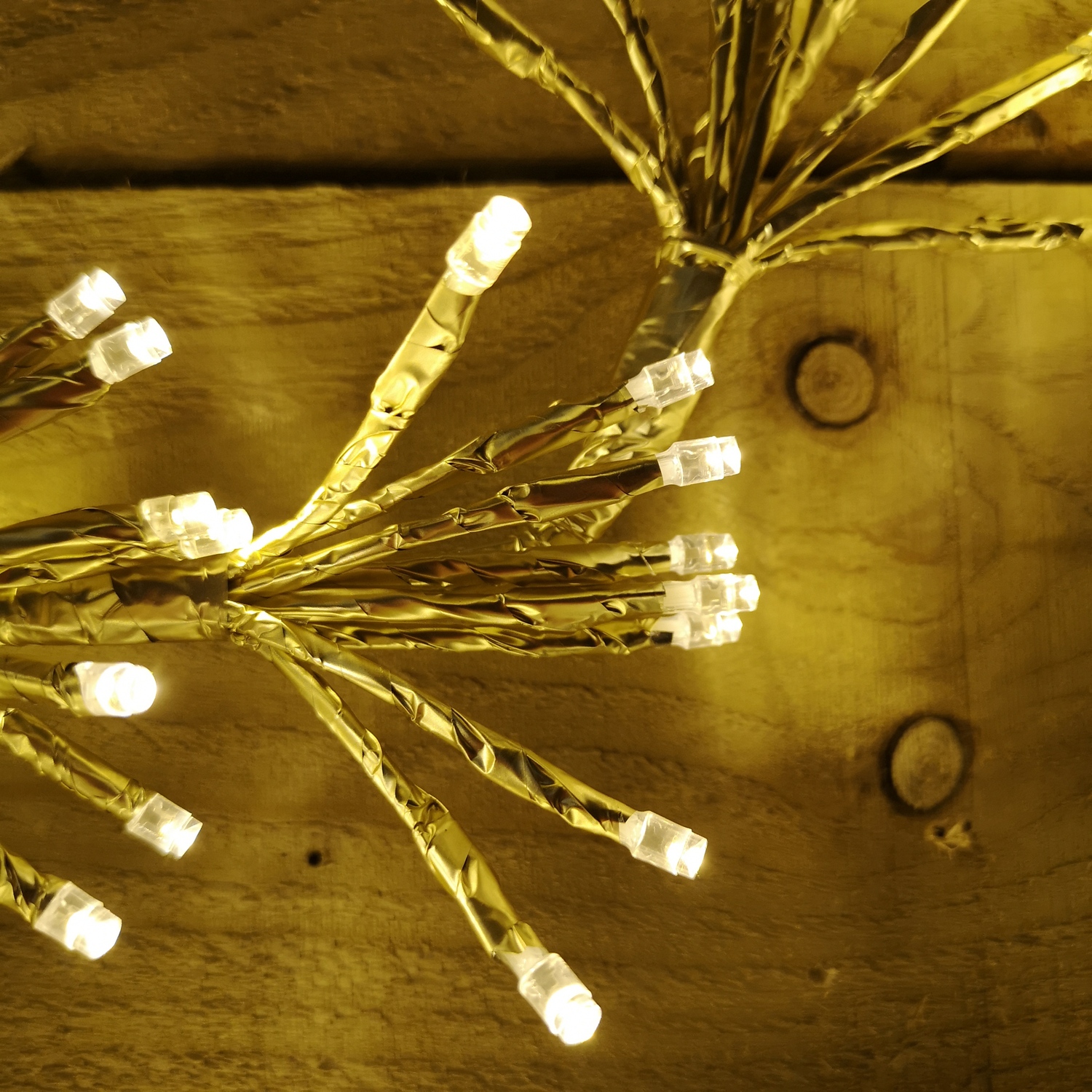 60cm Gold Star Cluster Wall Window Decoration with 240 Warm White LED