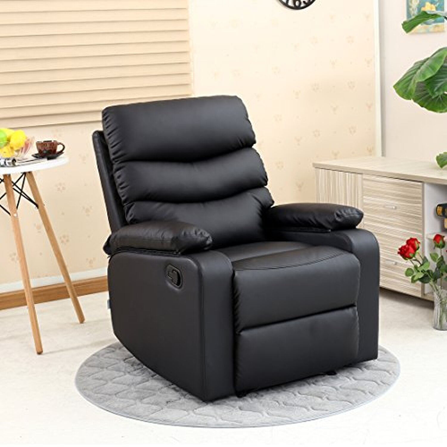 Ashby Leather Recliner Armchair Sofa Home Lounge Chair Reclining