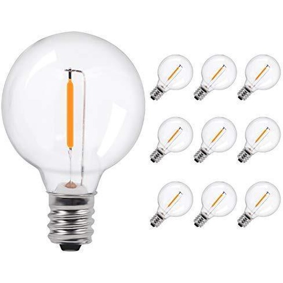 10 Pack Warm White LED "Super Festoon" Shatterproof Replacement Bulbs