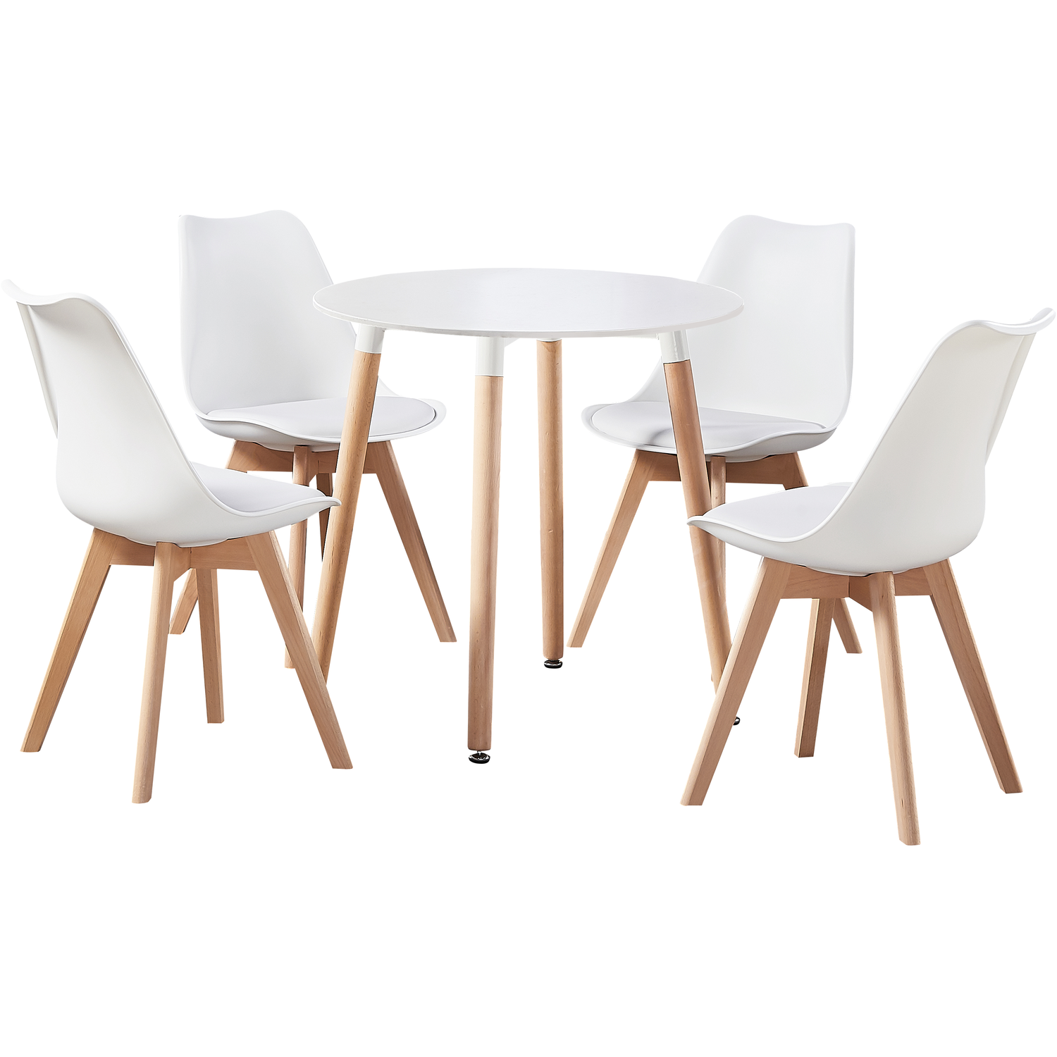 Round Lorenzo Dining Set with a Table and Chairs Set of 4