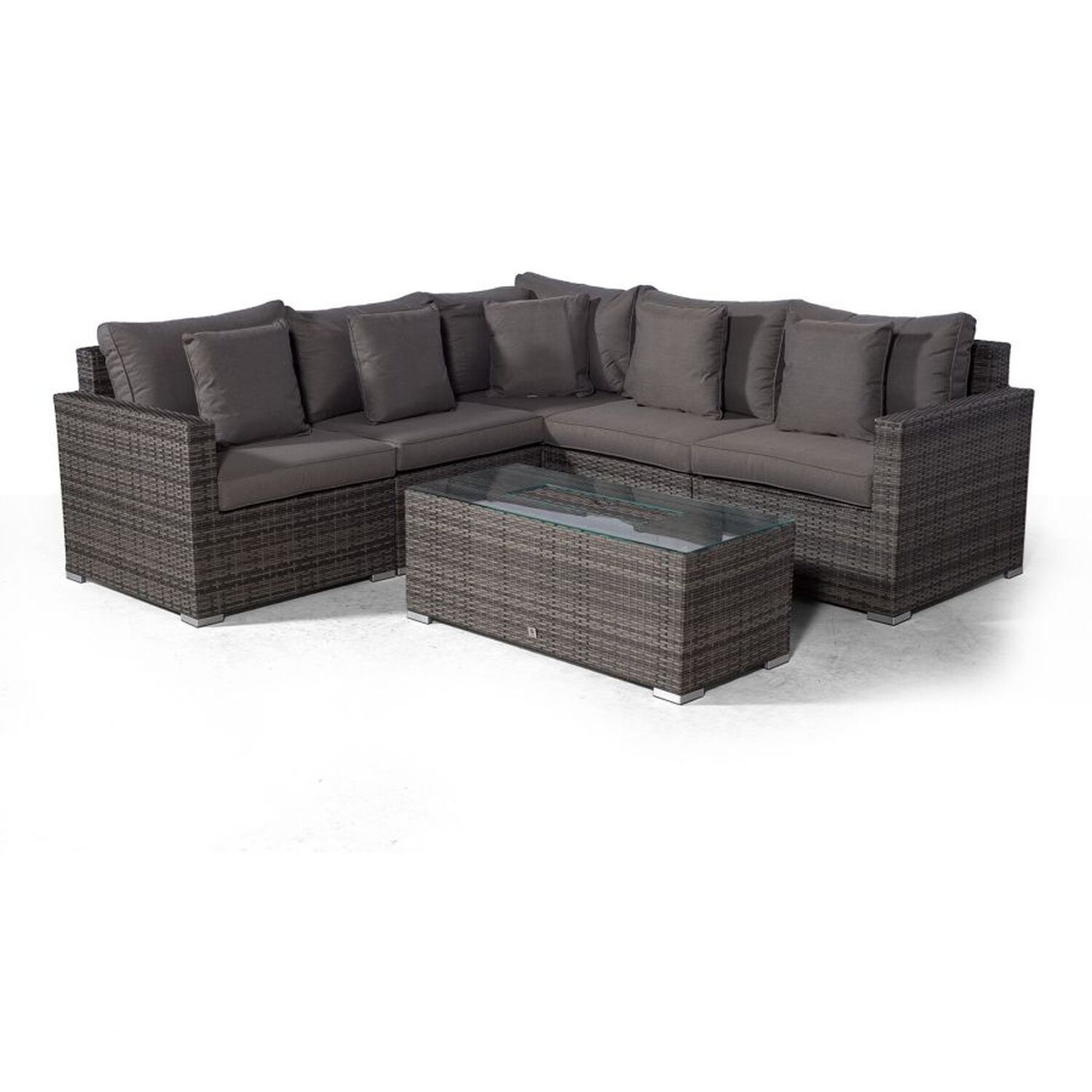 Havana 5 Seat Rattan Corner Sofa Set with Drinks Cooler Coffee Table