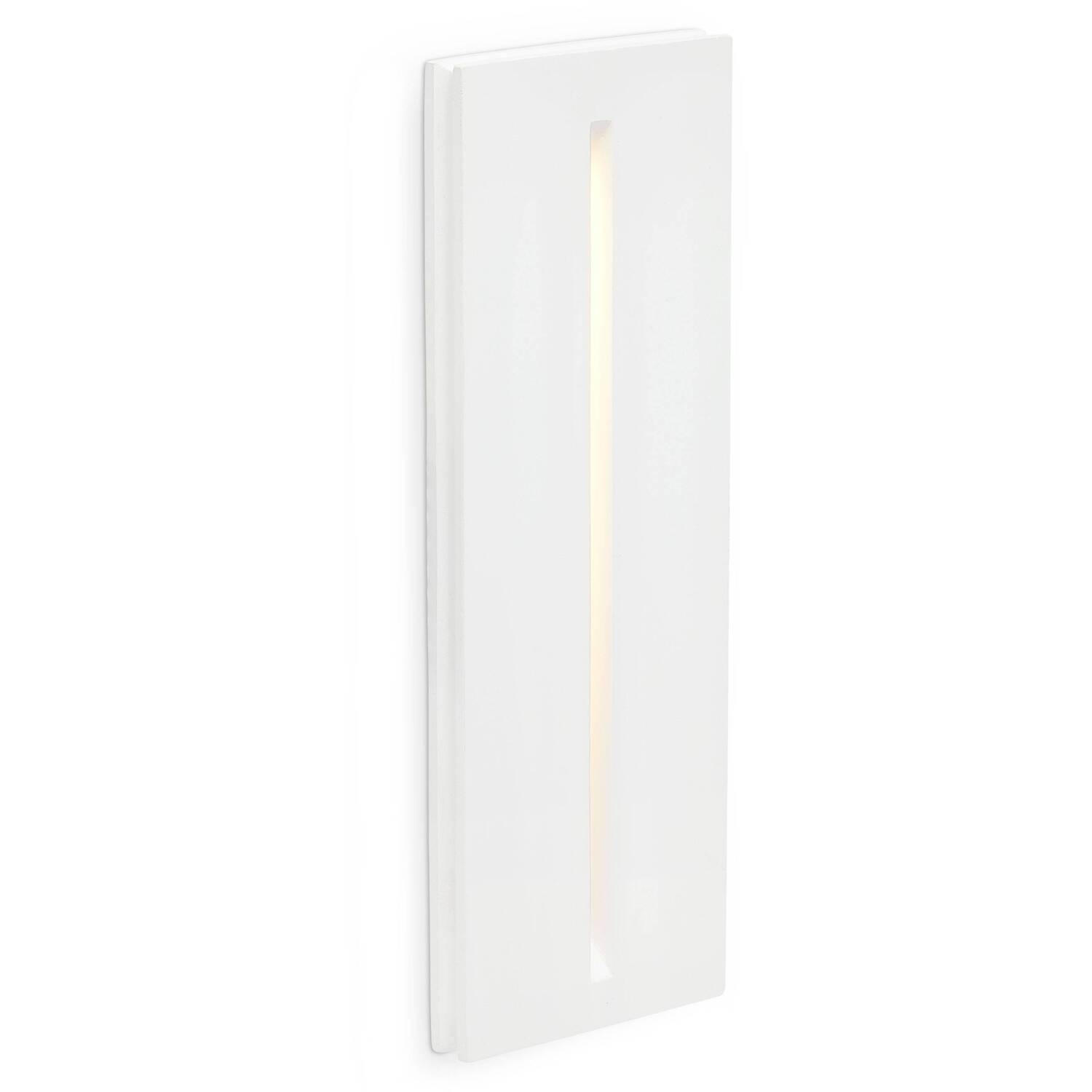Plas LED 1 Light Indoor Recessed Wall Light White Plaster