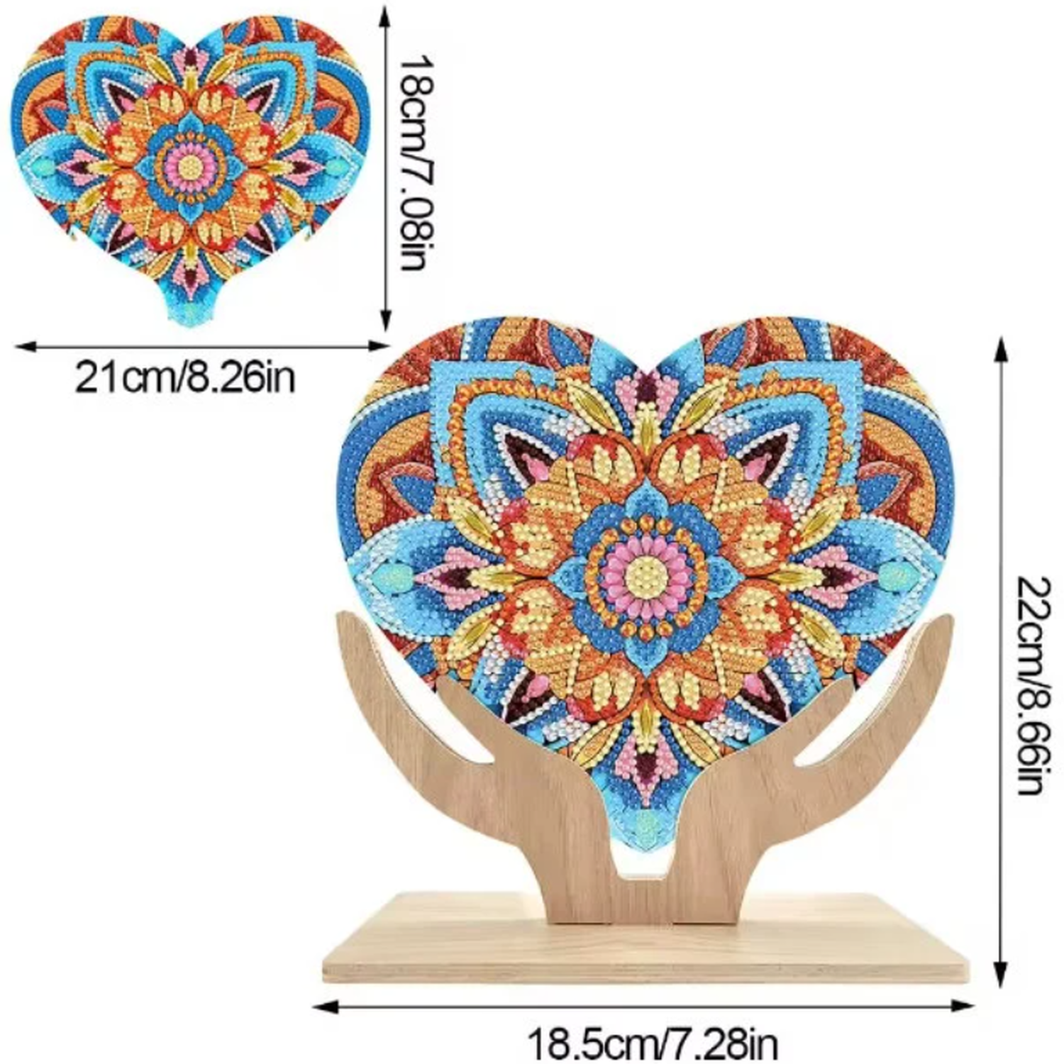 5D DIY Mosaic Heart in Hands Diamond Painting Art Kit