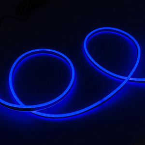5M Blue Neon LED Strip with Adapter, IP65 Waterproof
