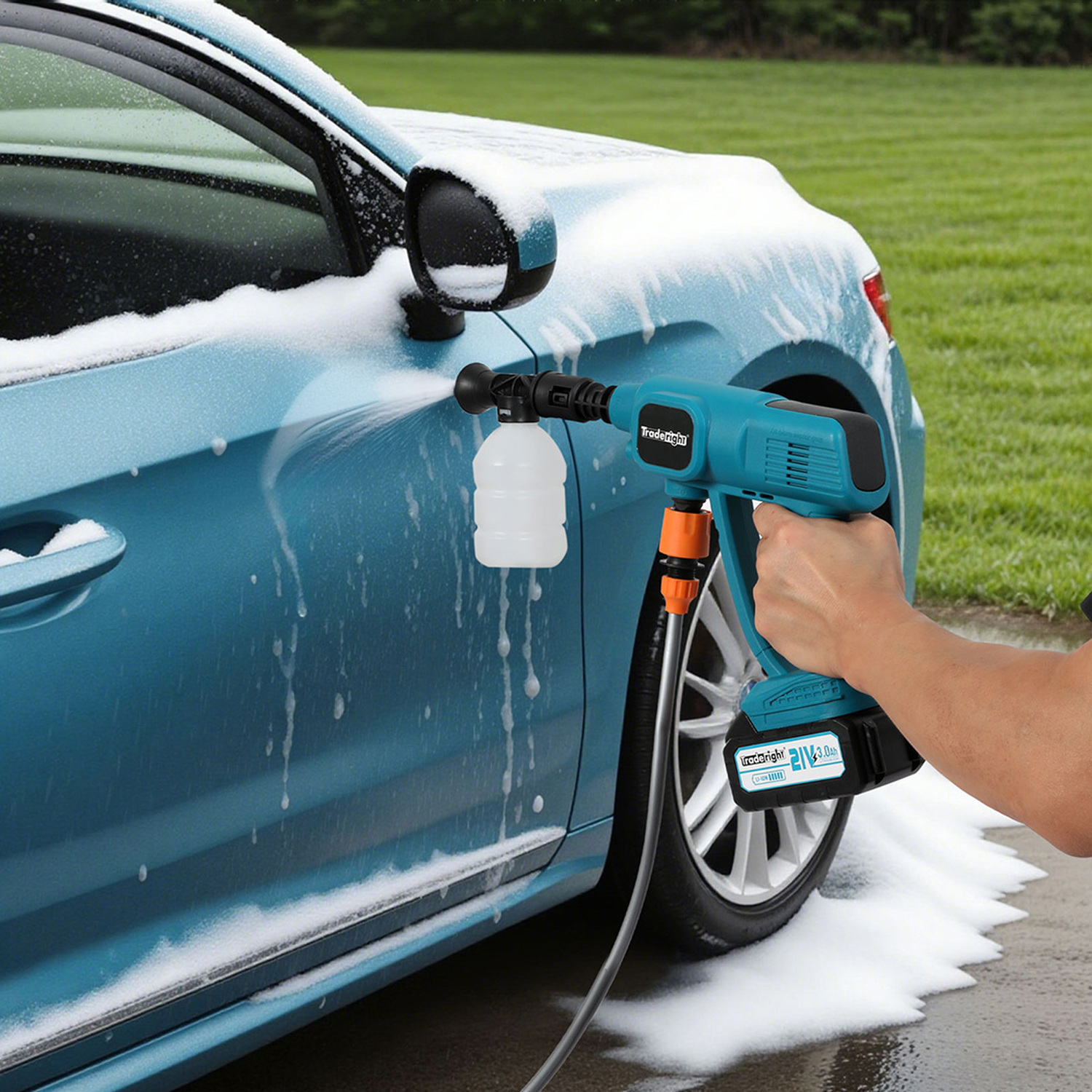 50Bar Cordless Portable Pressure Washer 230L H Spray Gun Car Cleaner