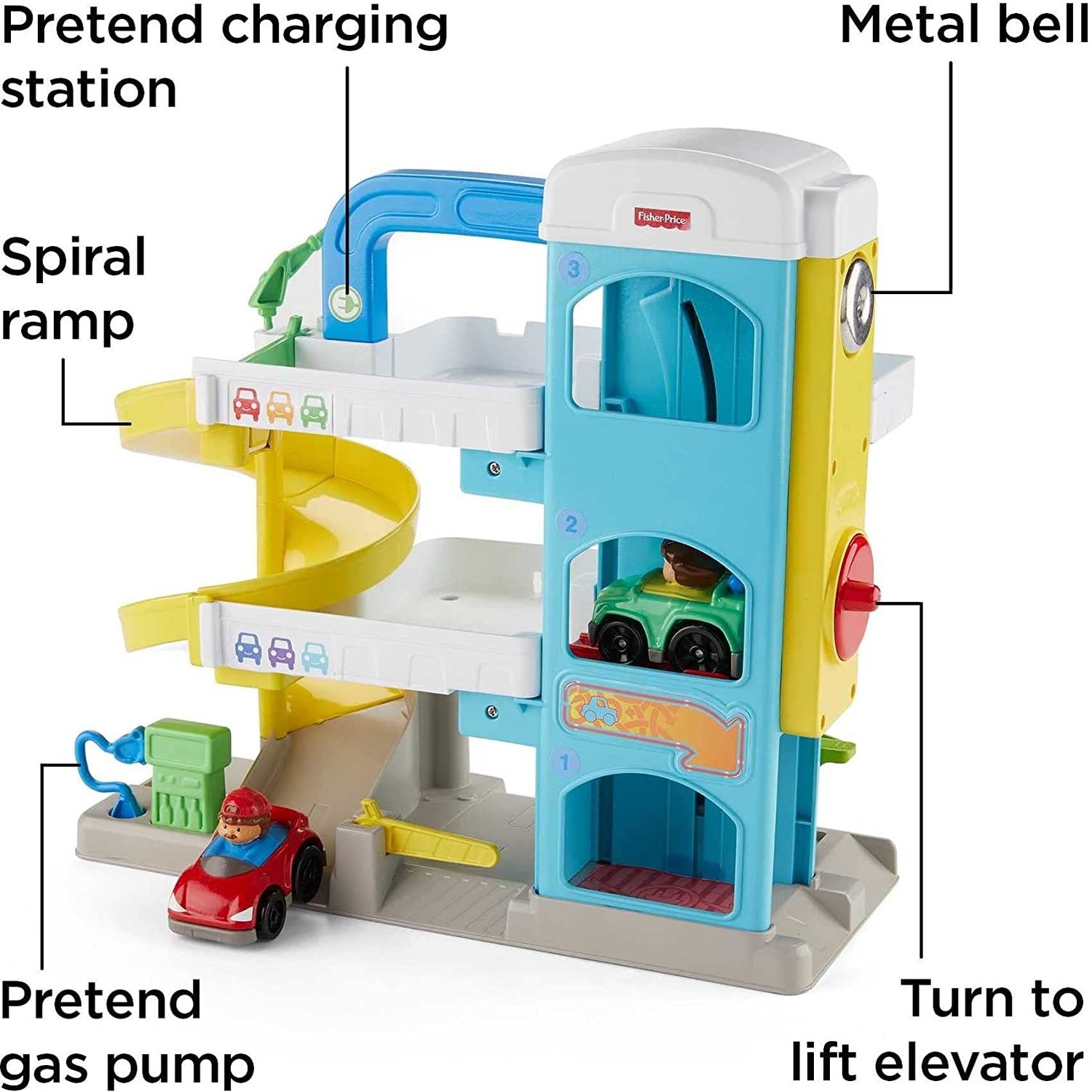 Little People Helpful Neighbors Garage with 2 Wheelies Vehicles