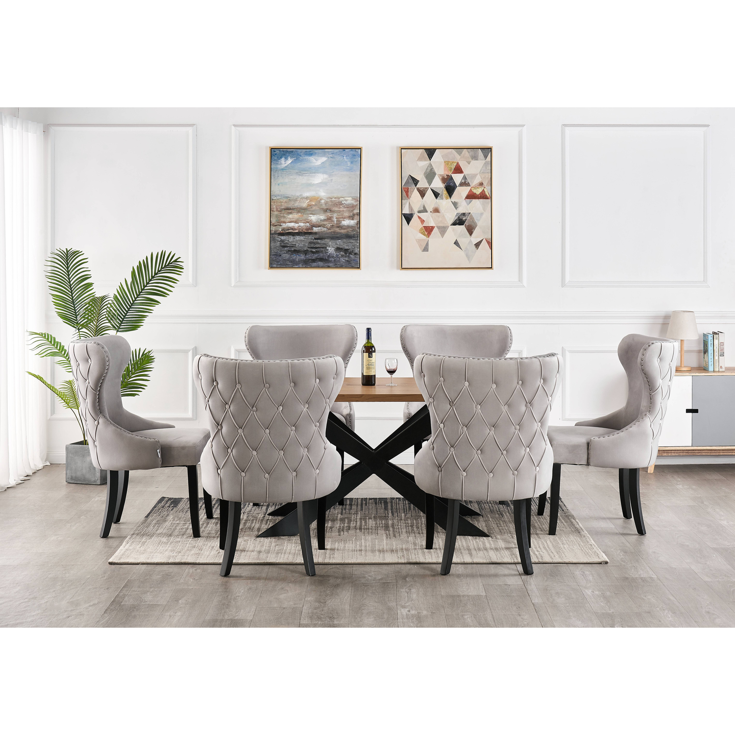 Mayfair Duke LUX Dining Set with a Table and Chairs Set of 6