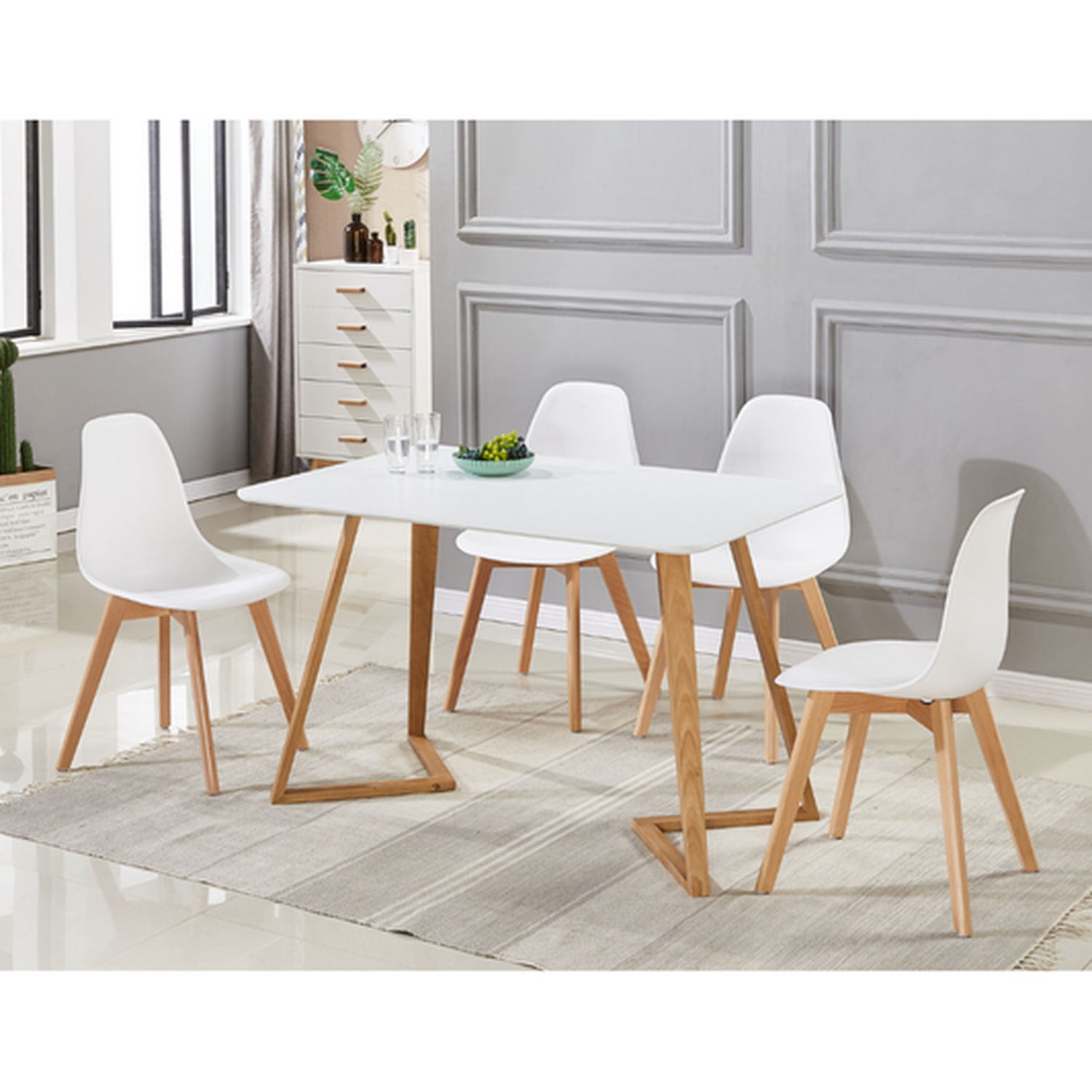Rico Dallas Dining Set Includes a Table and 4 Chairs