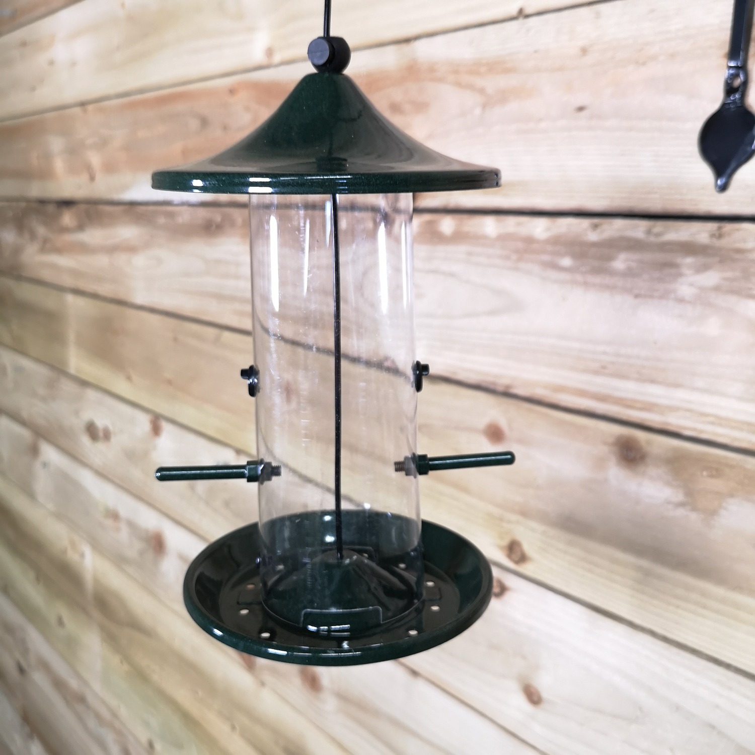 Stylish 2 Port Garden Wild Bird Hanging Metal Nyjer Seed Feeder