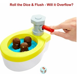 Flushin Frenzy Overflow Kids Game With Toy Toilet