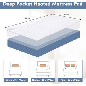 King Heated Mattress Pad Electric Bed Warmer