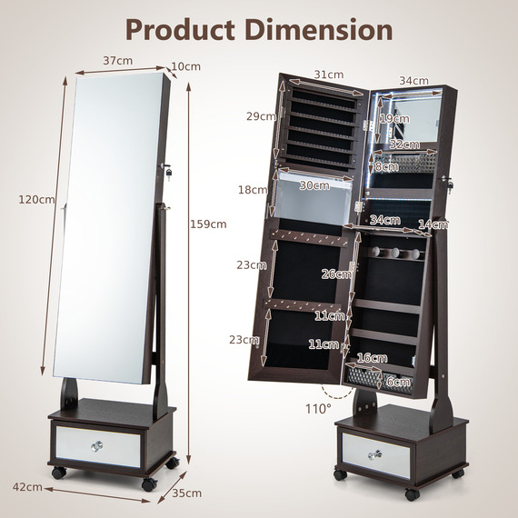 Mobile Jewelry Cabinet Jewelry Armoire