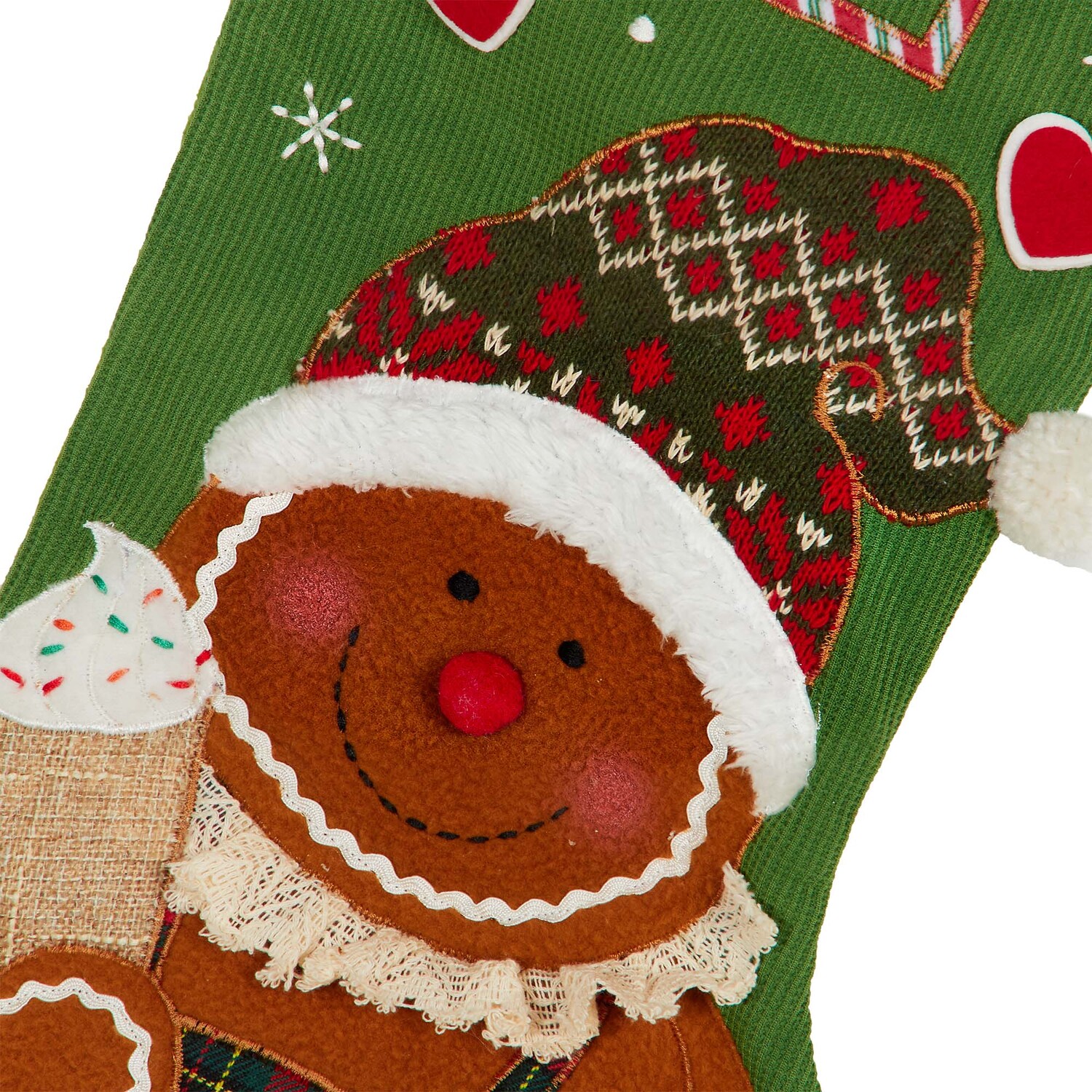 Bright Gingerbread Stocking