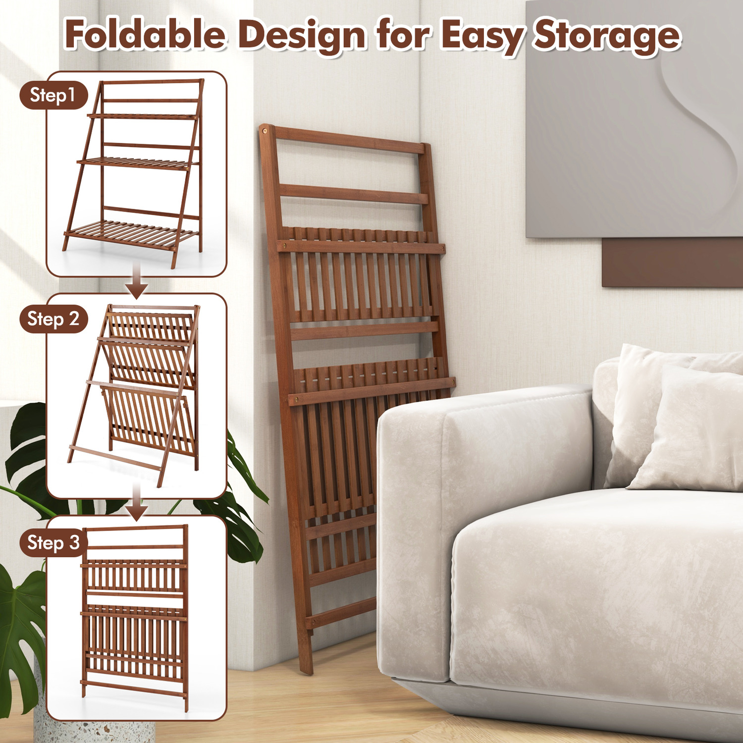 3-tier Folding Plant Stand
