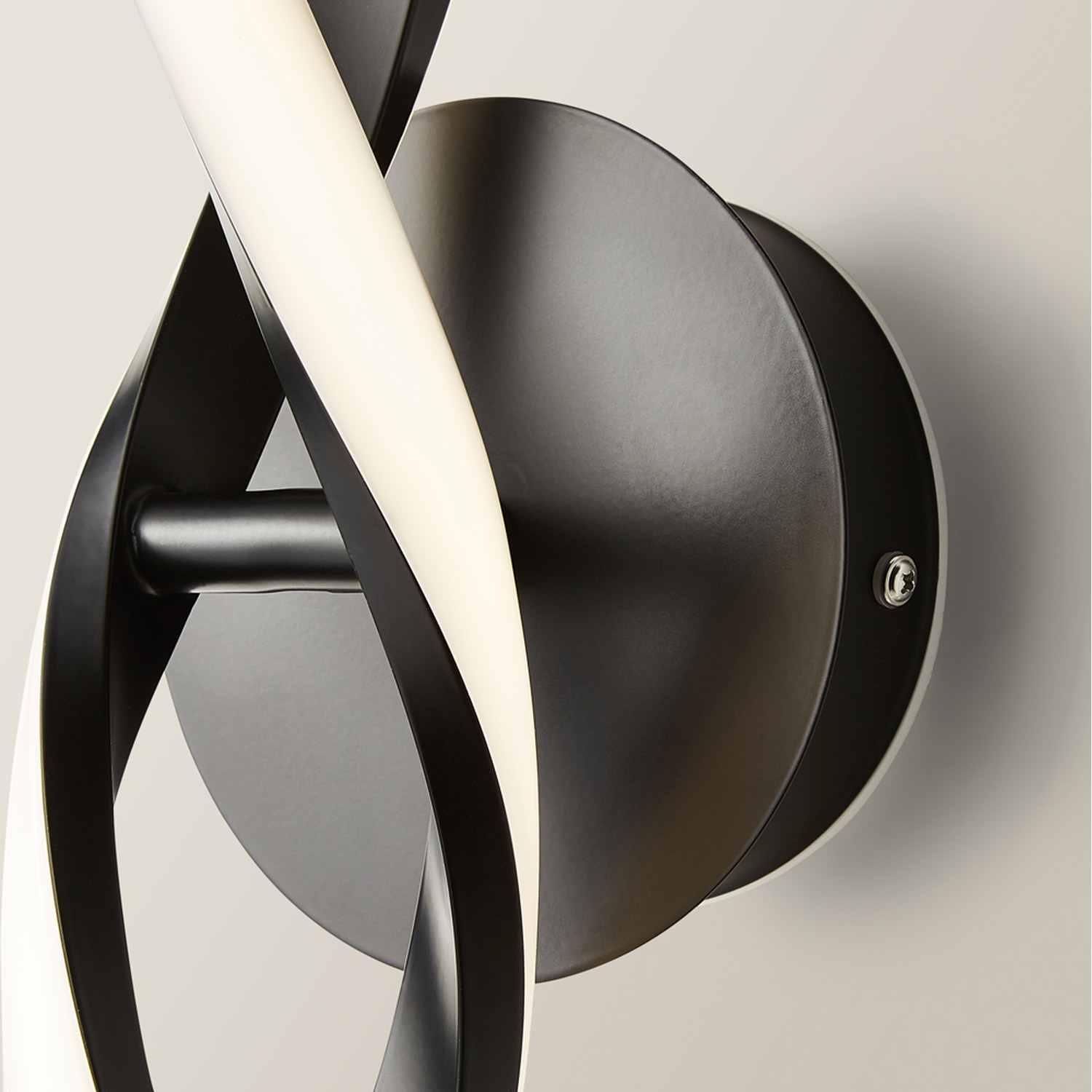 Infinity Black Double Twist LED Bathroom Wall Light 4000K