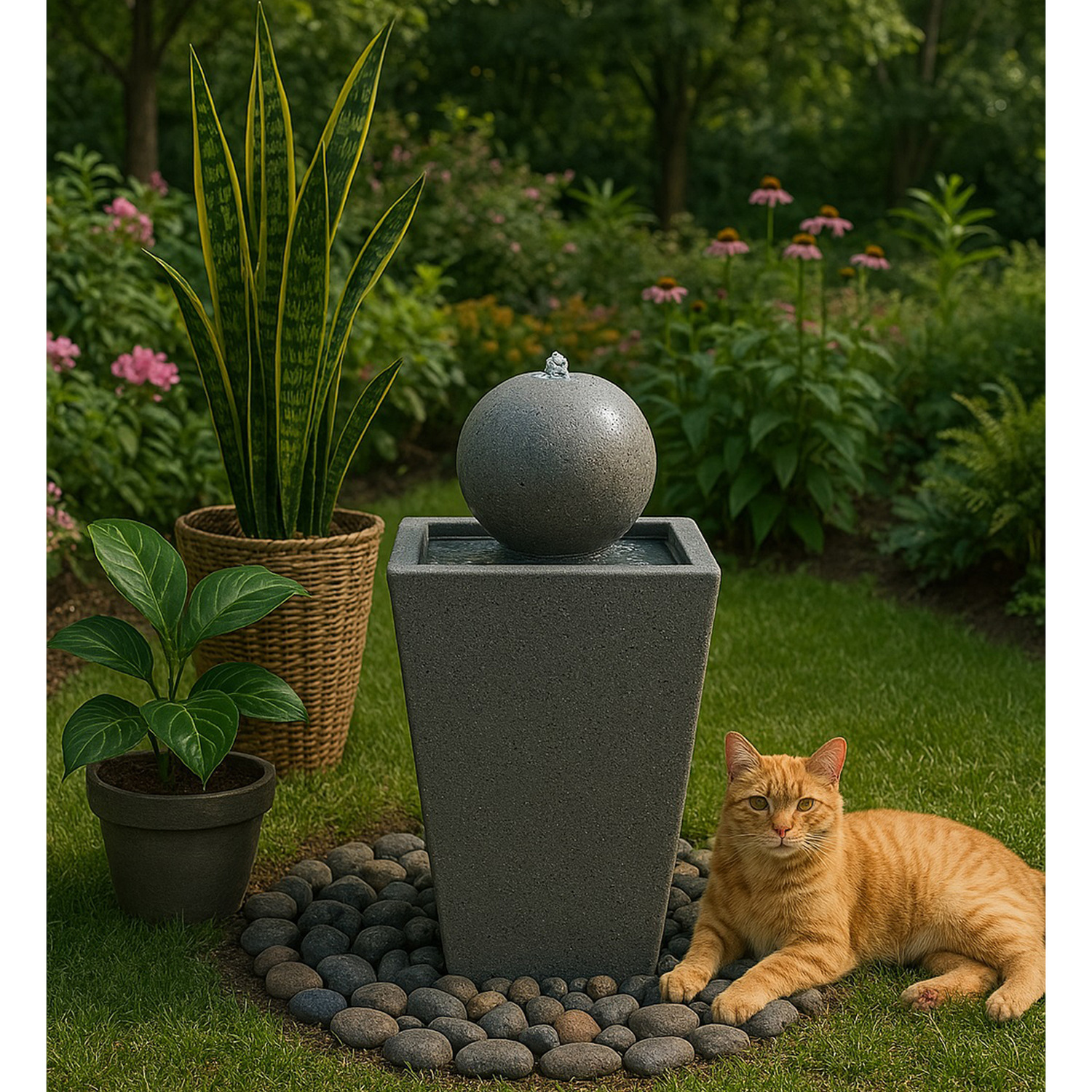 Osiris Outdoor Column Water Fountain