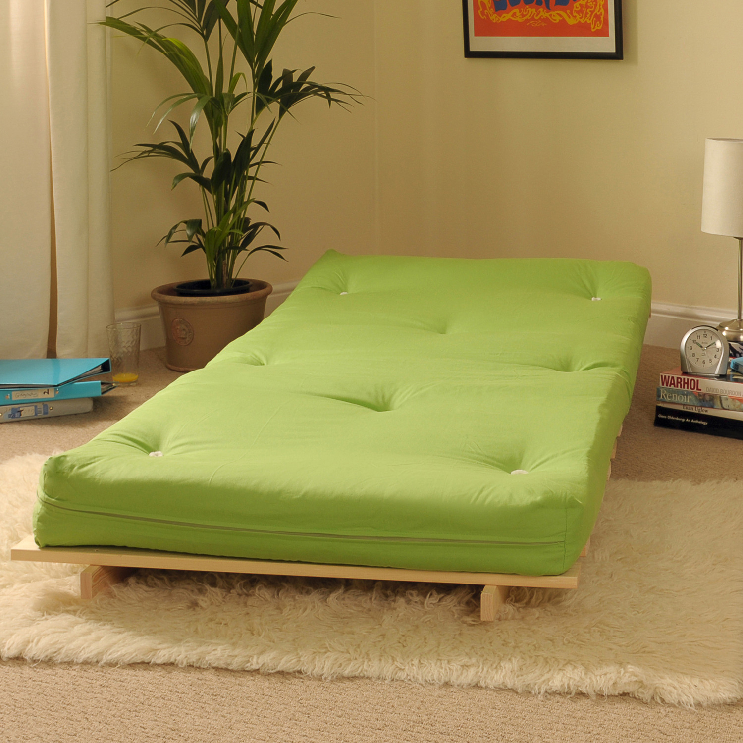 Lime 2ft6 Luxury Futon Sofa Bed