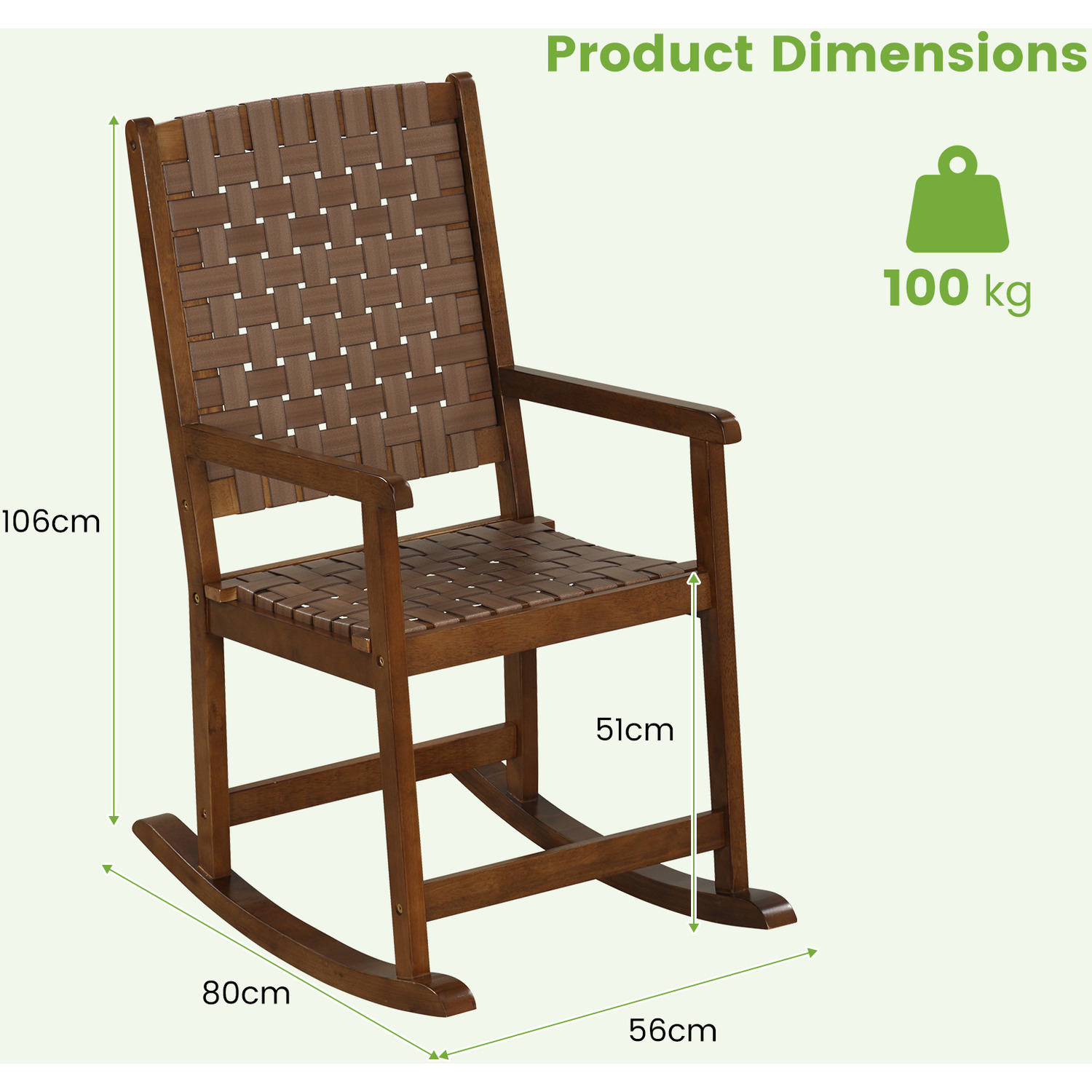 Outdoor Ergonomic Rocking Chair