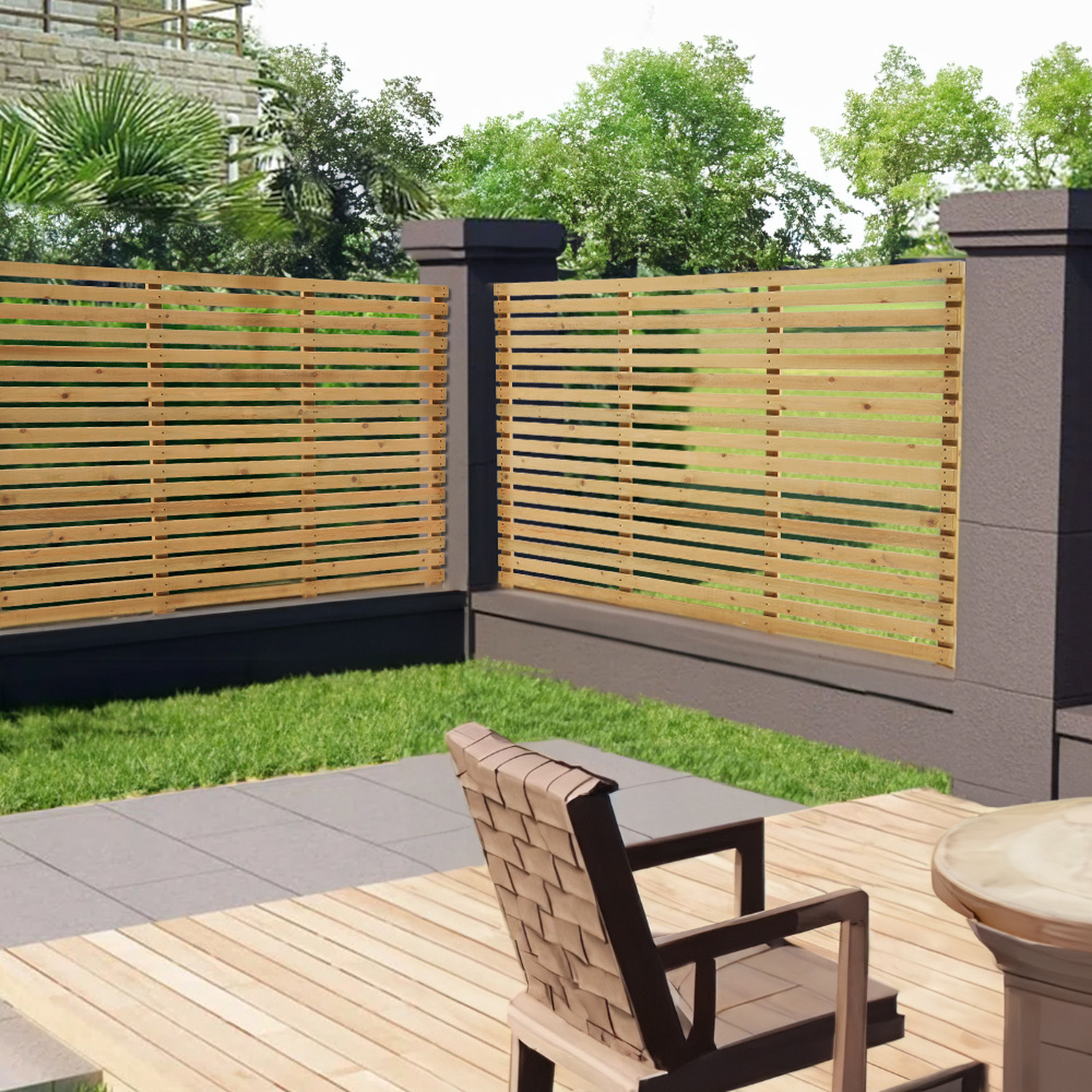 Outdoor Wood Single Fence Gate Panel