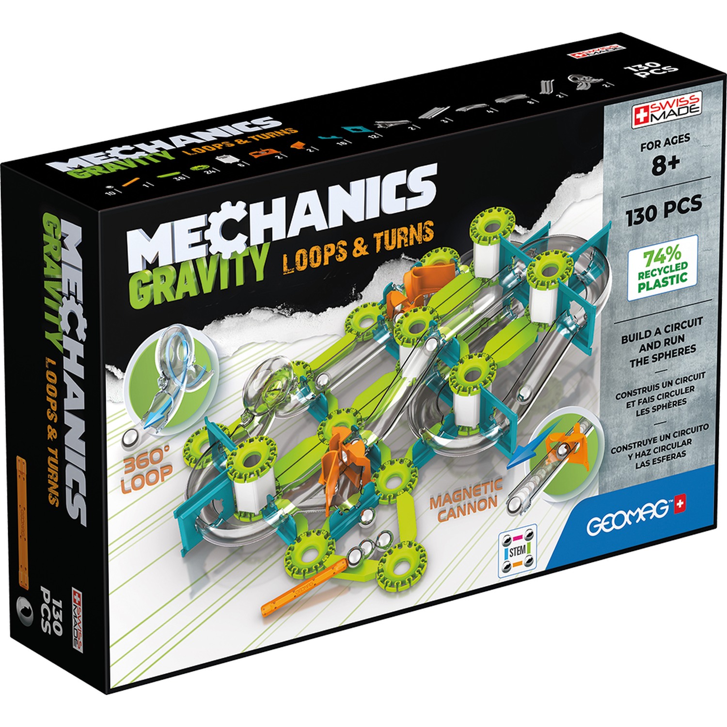 Mechanics Gravity Recycled Loops and Turns 130 Pieces