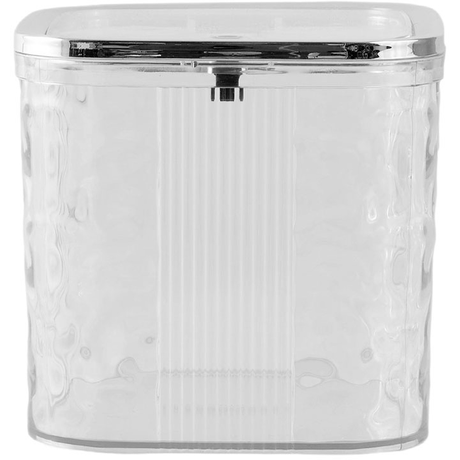 Mini Desktop Trash Bin with Press-Top Lid and Ripple Texture