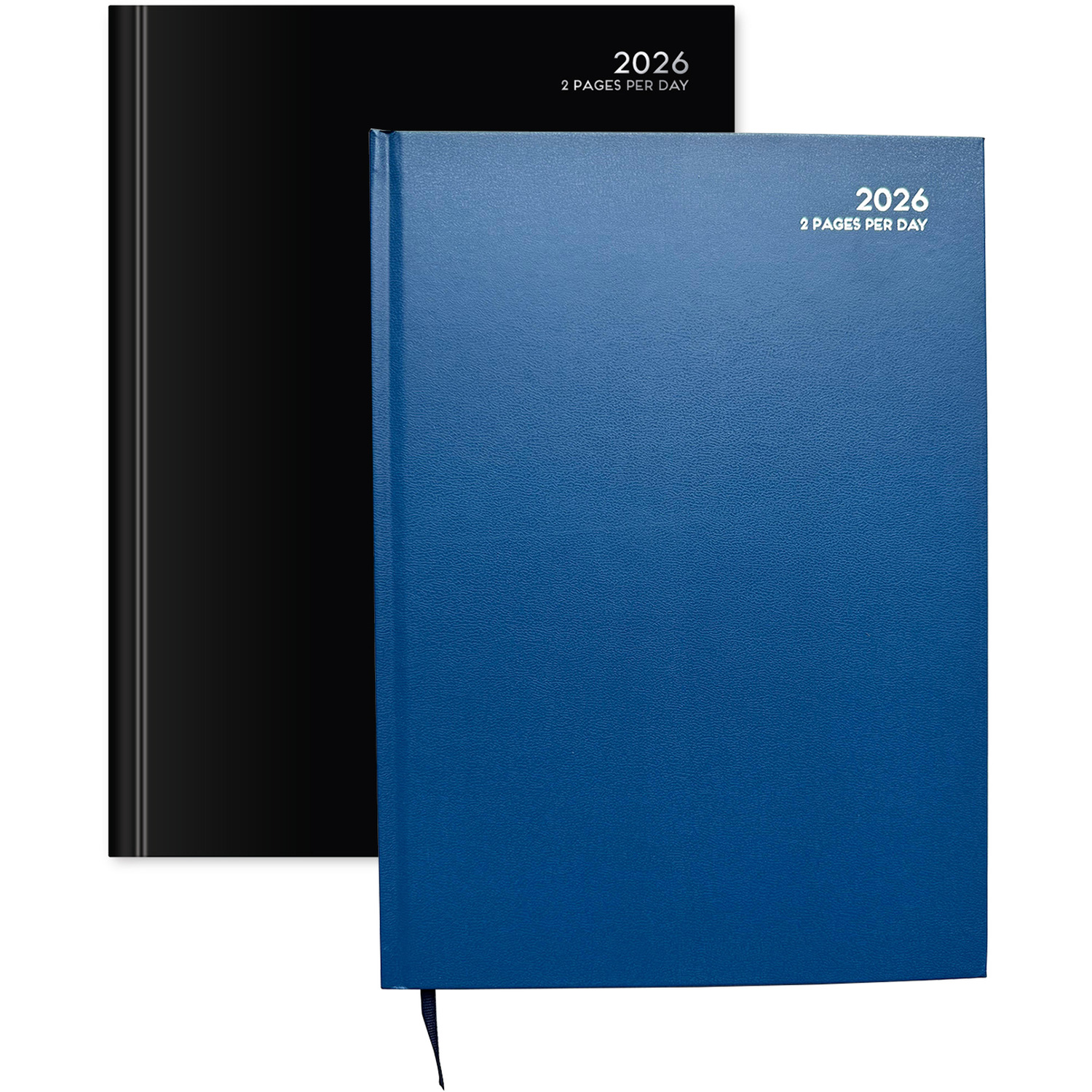 2026 Diary A5 Hardback 2 Pages Per Day Diary
