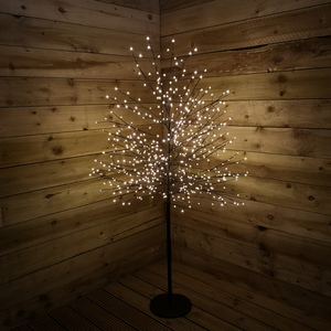 6ft Black Micro Dot Christmas Blossom Tree with 900 Warm White LEDs
